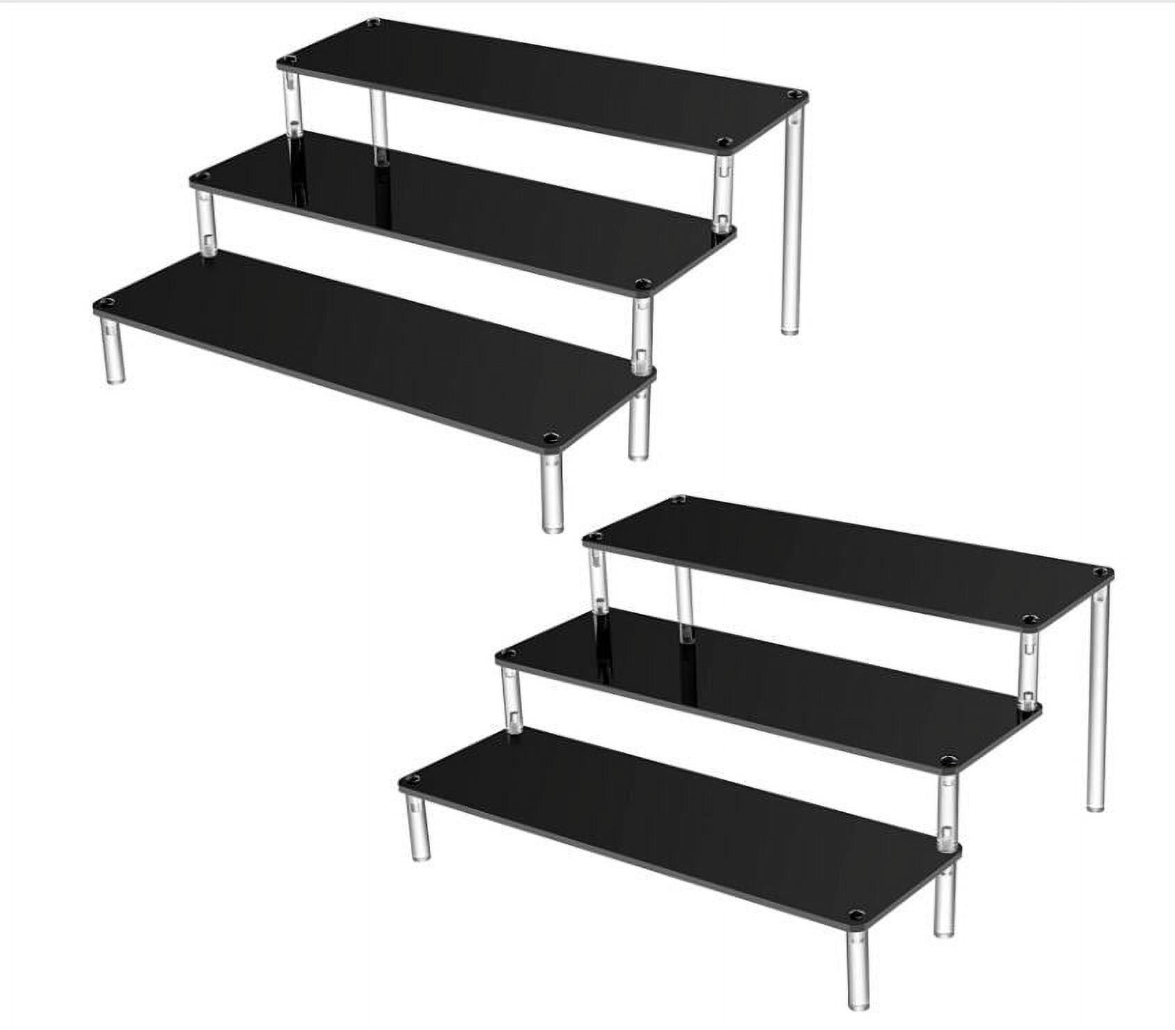 OUNONA Tiered Display Shelf Craft Showing Rack Display Rack Acrylic ...