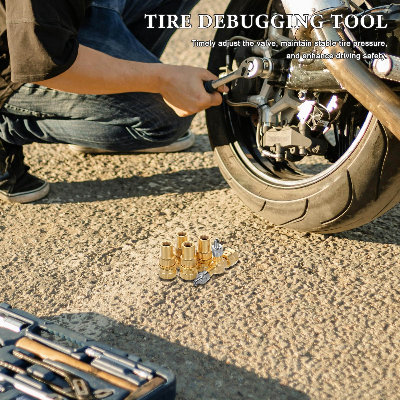 OUNONA Tire Deflator Kit Adjustable Tire Bleeder Tire Pressure Release ...