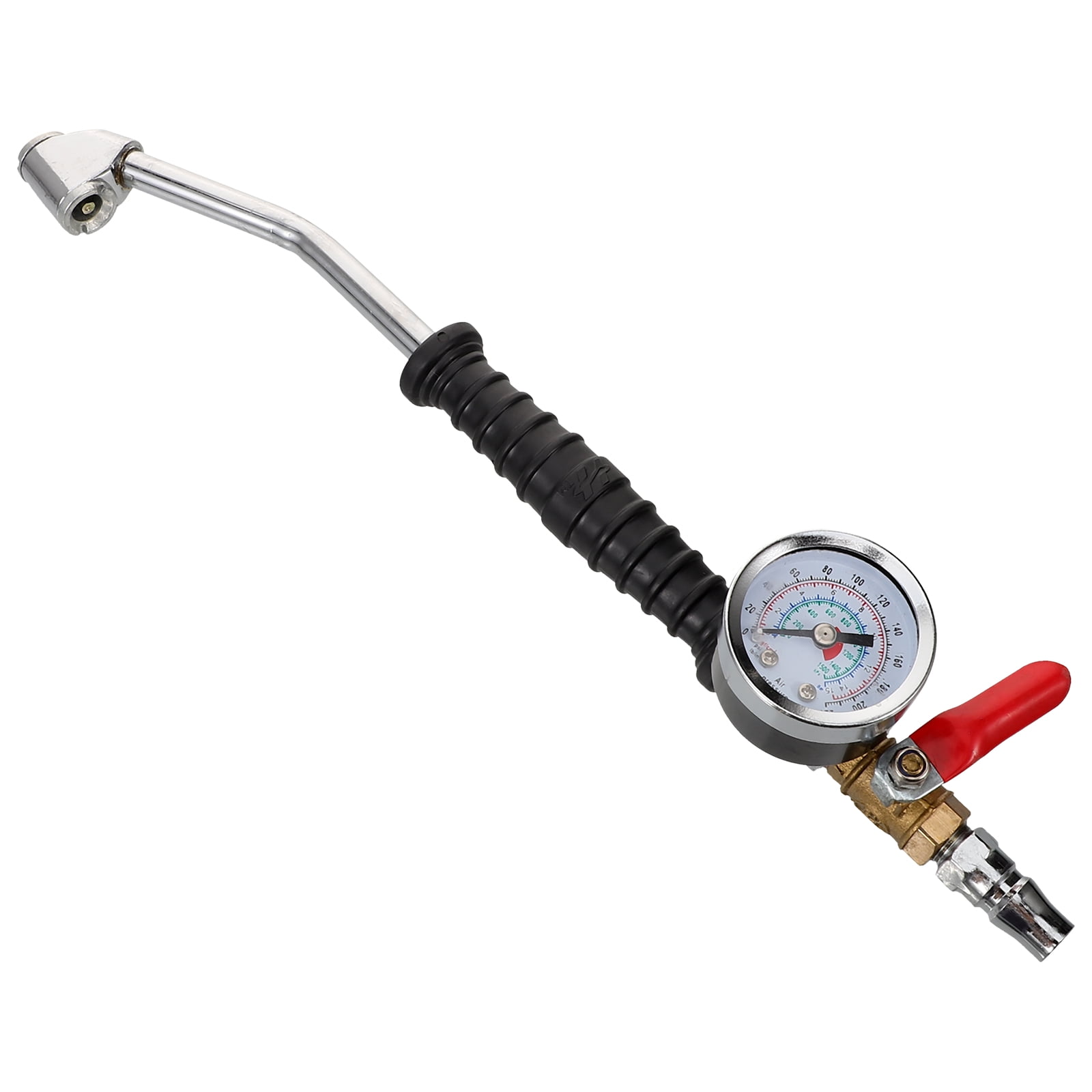 OUNONA Tire Inflator Pressure Gauge Heavy Duty Air Chuck Pressure Gauge ...