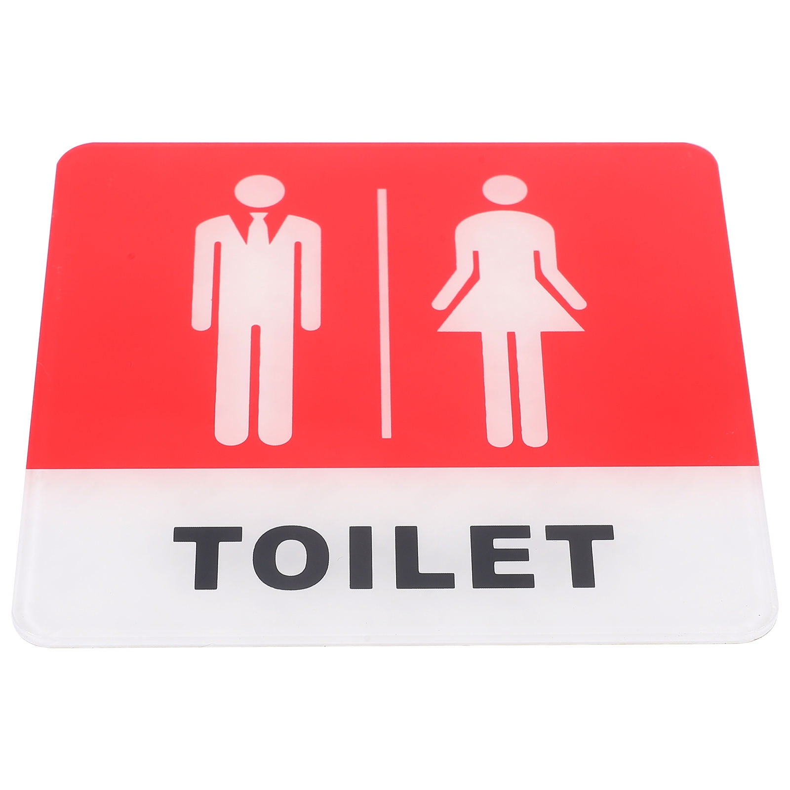OUNONA Toilet Sign Adhesive Unisex Restroom Acrylic Toilet Sign Unisex ...