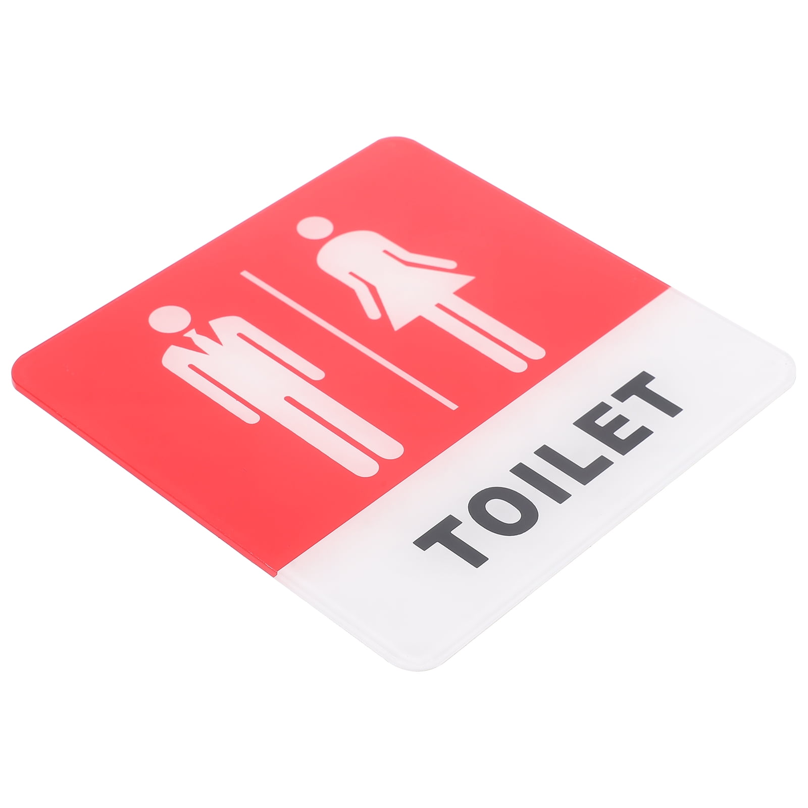 OUNONA Toilet Sign Adhesive Unisex Restroom Acrylic Toilet Sign Unisex ...