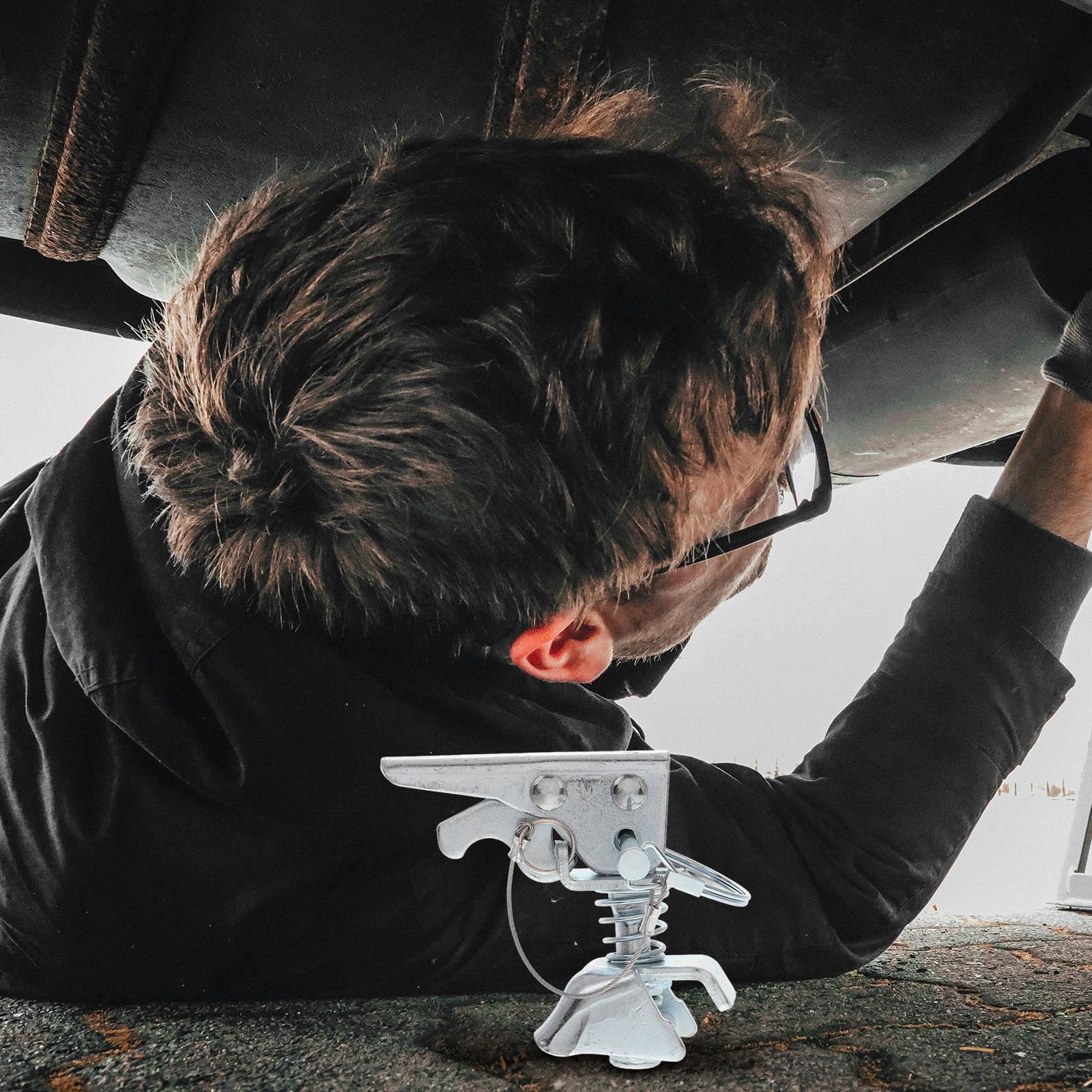 OUNONA Trailer Coupler Latch With Chain Trailer Hitch Ball Coupler ...