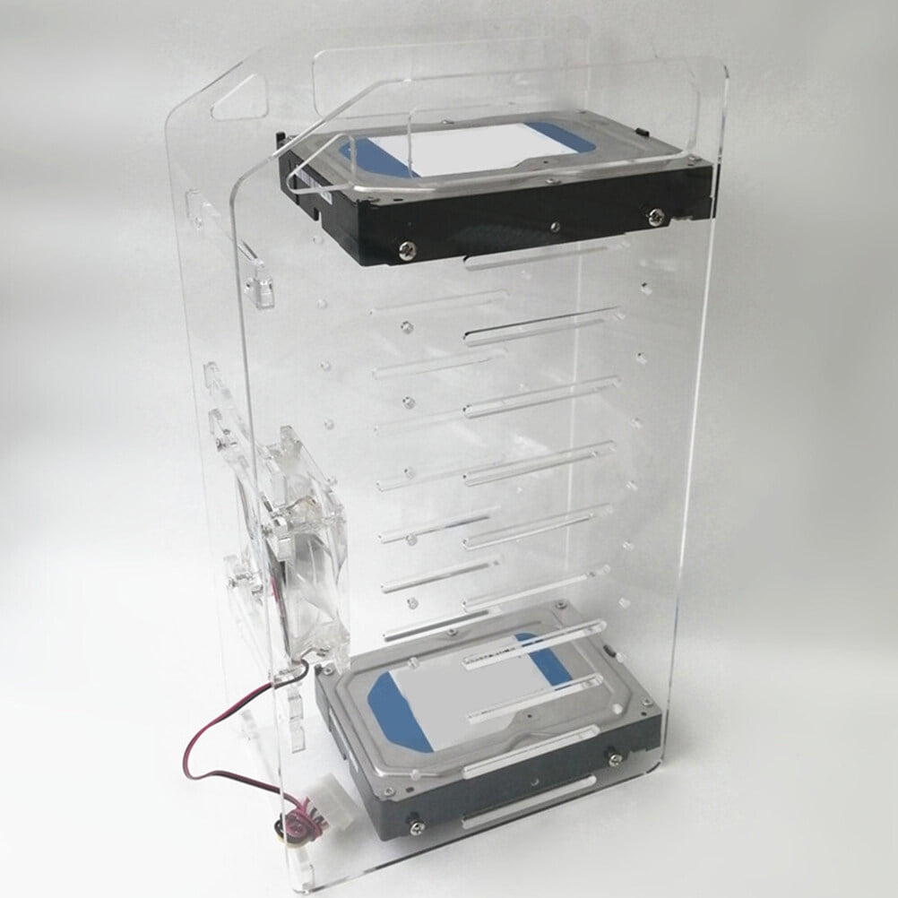 OUNONA Transparent Acrylic DIY Hard Disk Rack for Storage Use with ...