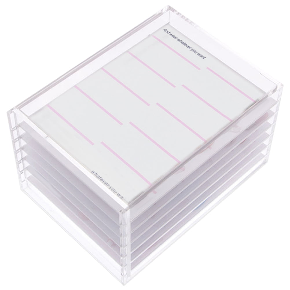 OUNONA Transparent Acrylic Nail Art Storage Box with Six Layer Drawer ...