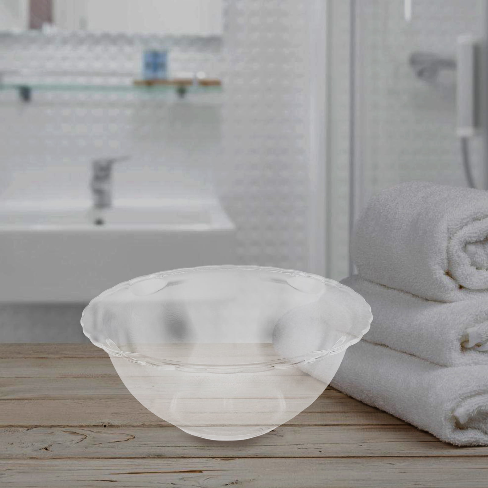 OUNONA Transparent Face Wash Basin Beauty Salon Portable Wash Tub ...