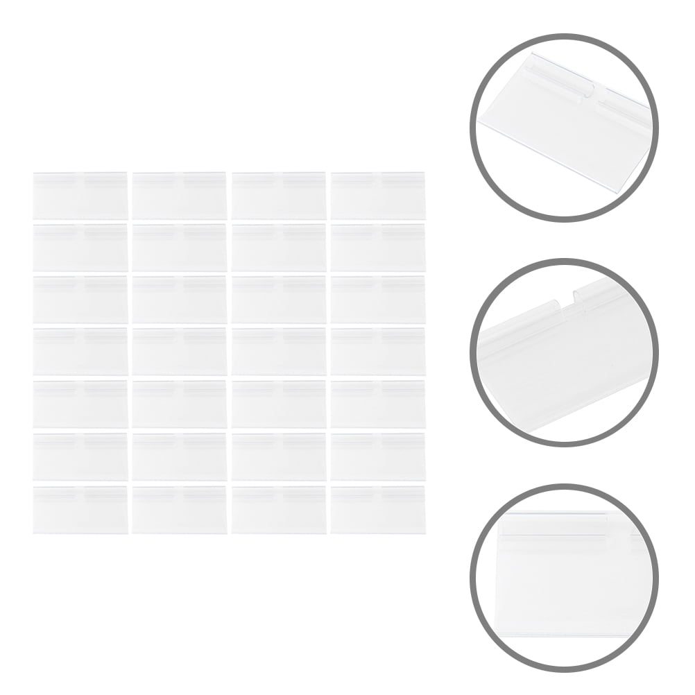 OUNONA Transparent PVC Label Holder for Shelves Perfect for Retail ...