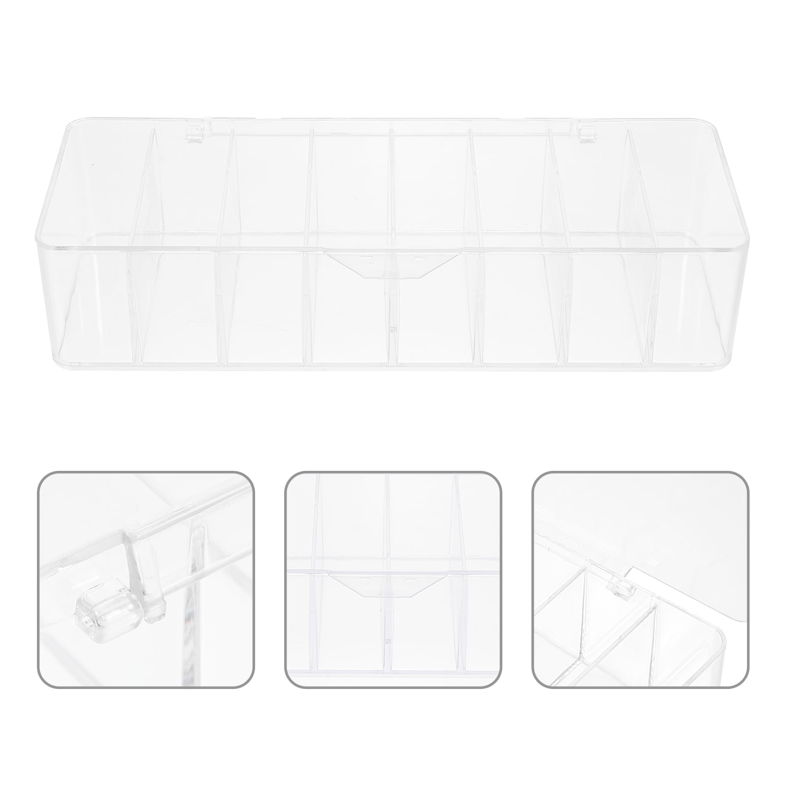 OUNONA Transparent Plastic Cable Management Box for Storage Use Keeps ...