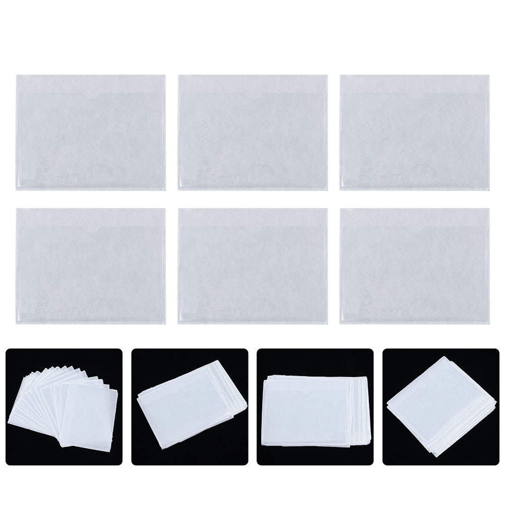OUNONA Transparent SelfAdhesive Cards Pockets for Organizing Use Made ...