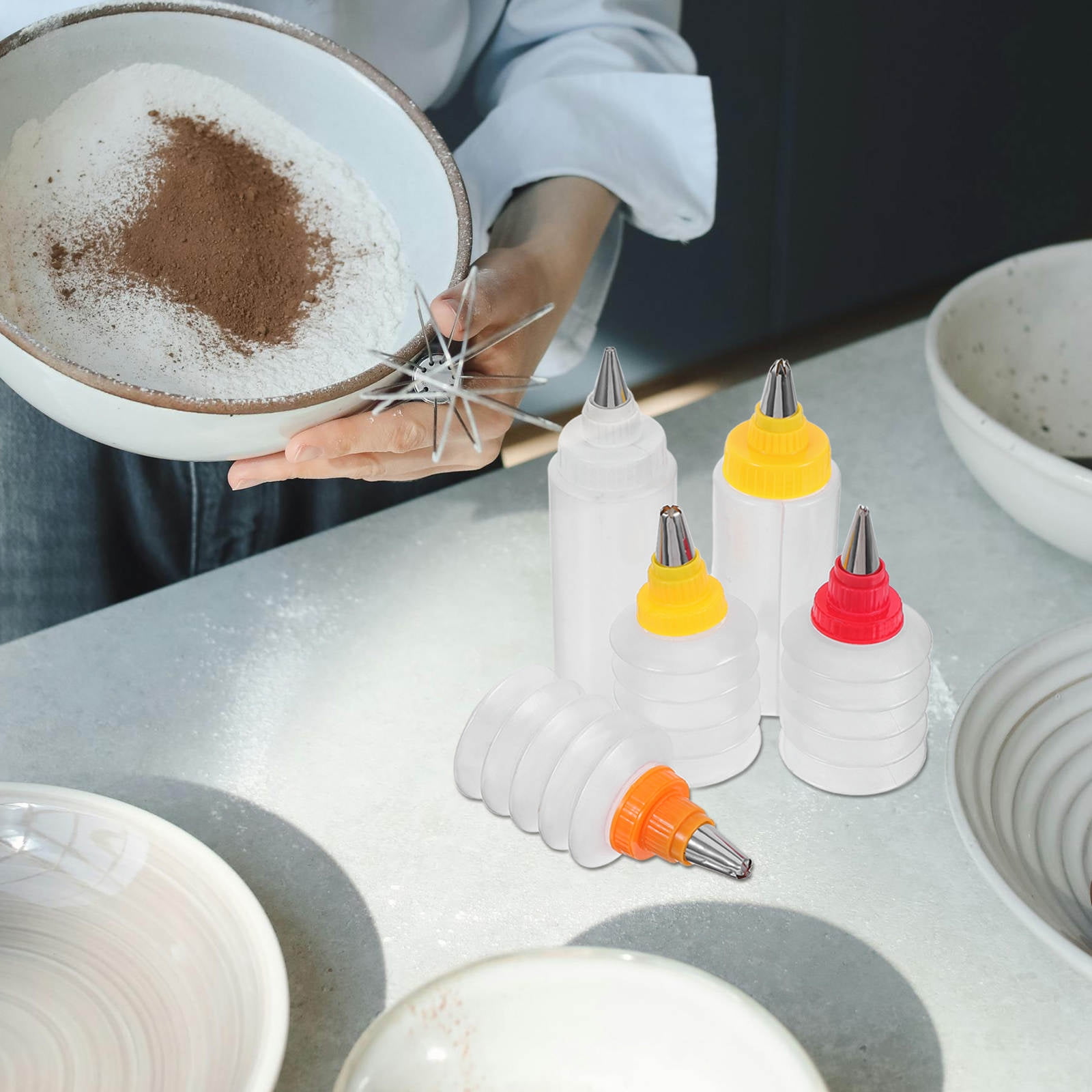 OUNONA Transparent Squeeze Bottle for Cookie Decoration and Cake Baking ...
