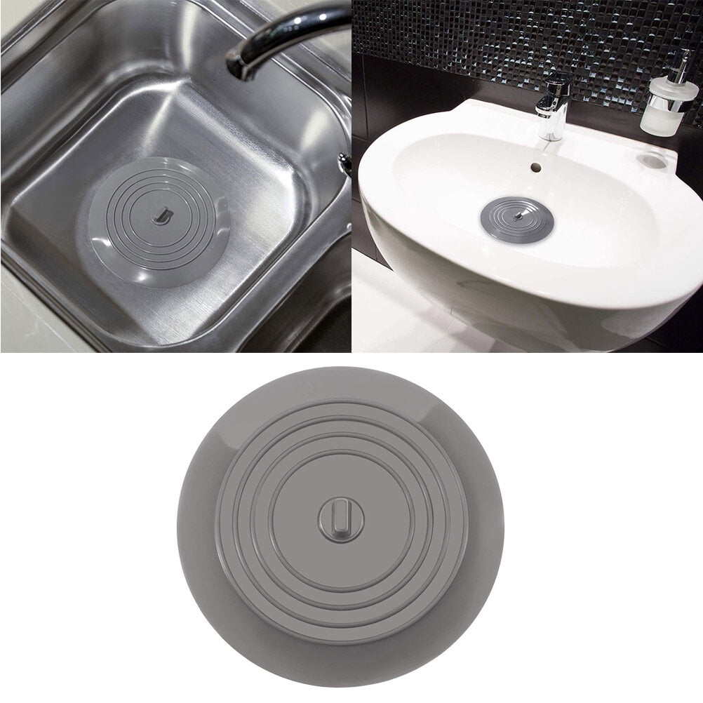 OUNONA Traps Silicone Sink Stopper Kitchen Basin Flat Contoured Base ...