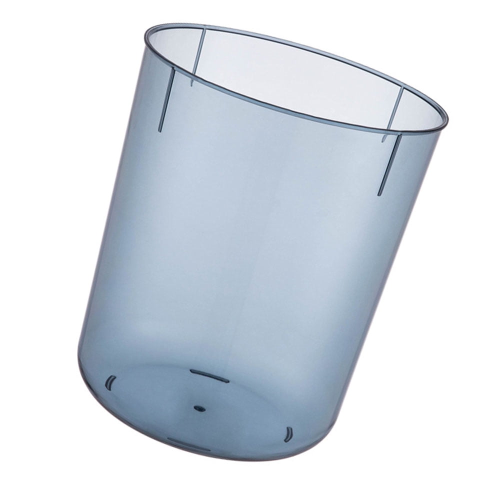 OUNONA Trash Bin Transparent Trash Can Waste Bin Office 26.2x21.5cm Sky ...