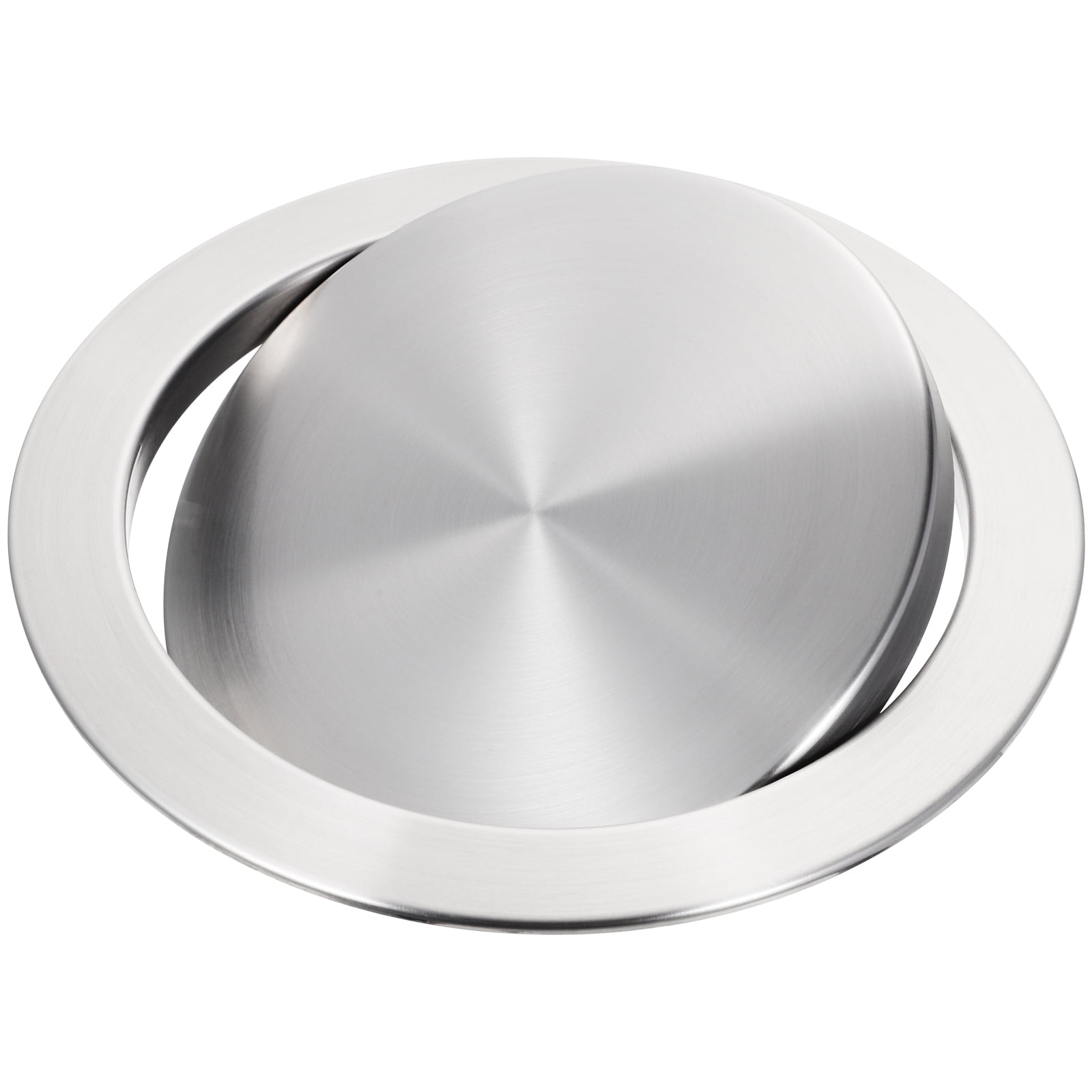 OUNONA Stainless Steel Trash Can Replacement Lid Large Sanitation Waste ...