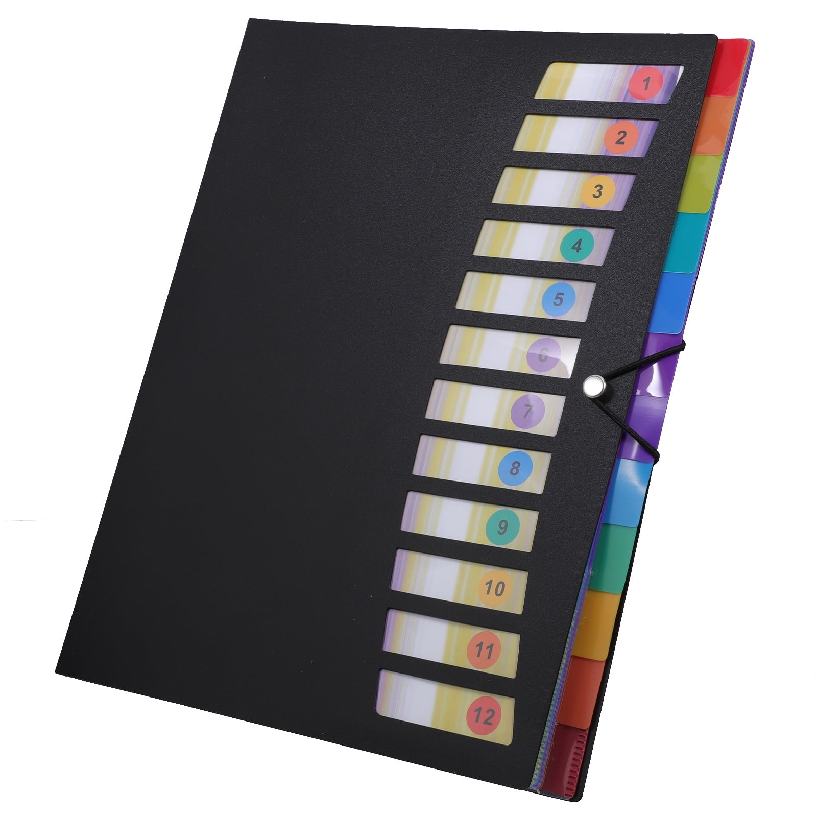 OUNONA Travel Document Folder Important Collapsible Work Office Black ...