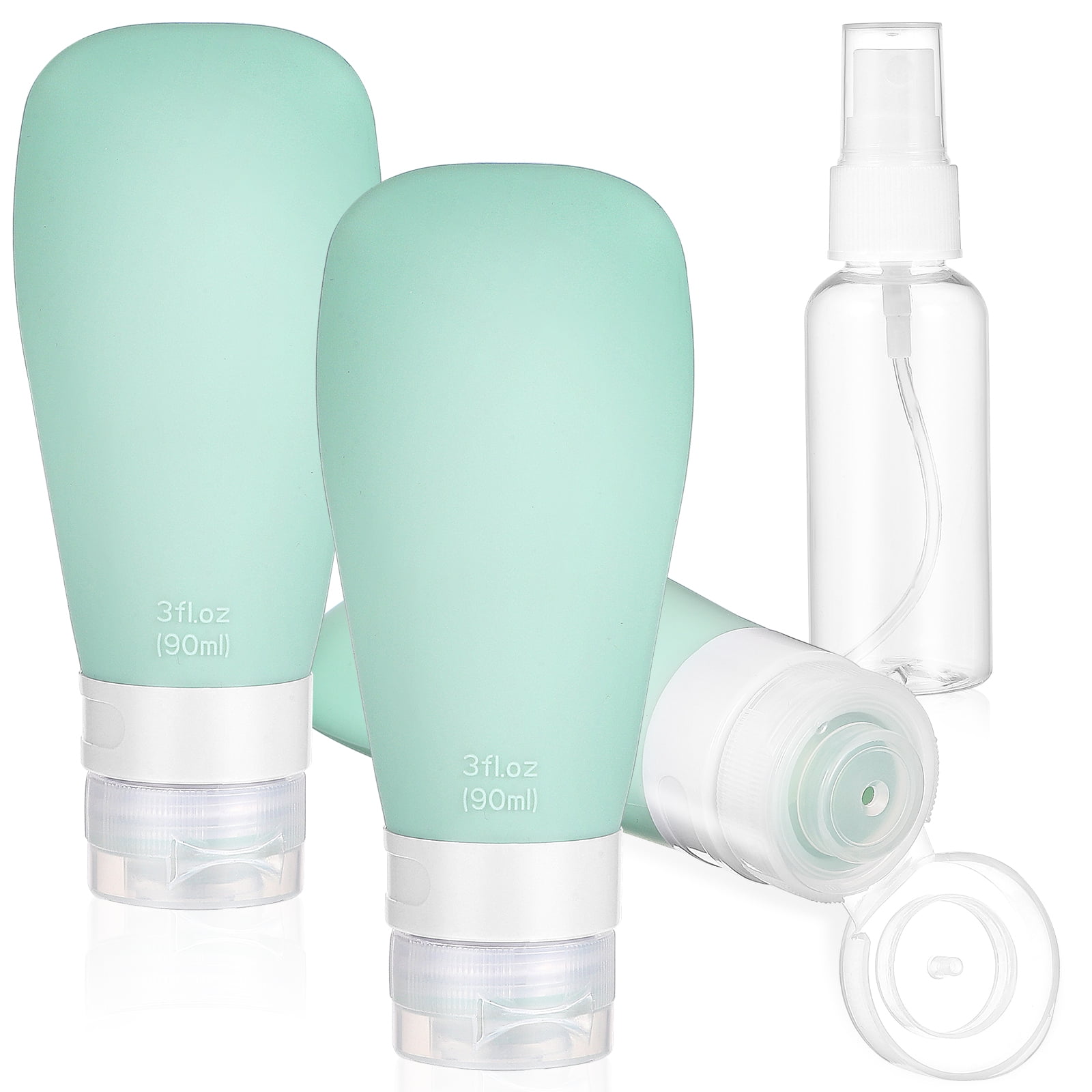 OUNONA Small Liquid Containers Tube Bottles Refillable Storage ...