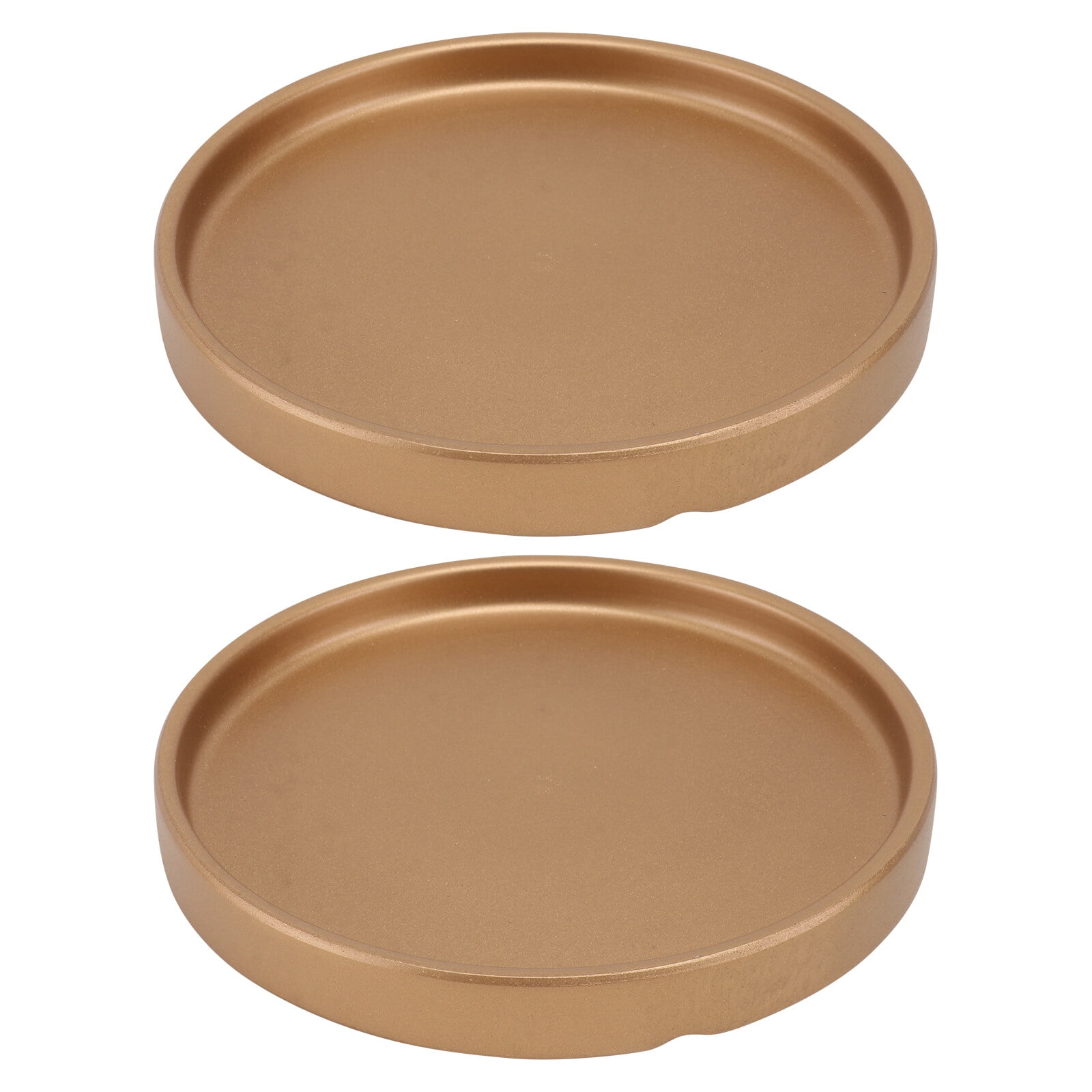 OUNONA Golden Ceramic Flowerpot Drip Tray with Flat Bottom for Garden ...