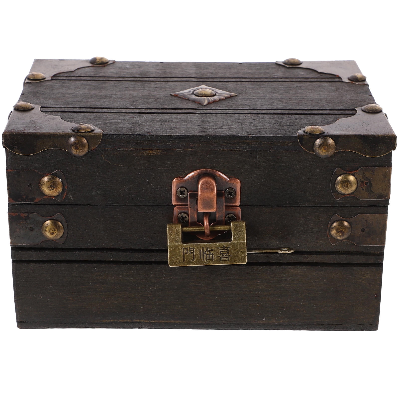 OUNONA Treasure Chest Box Vintage Style Large-capacity Portable Pirate ...