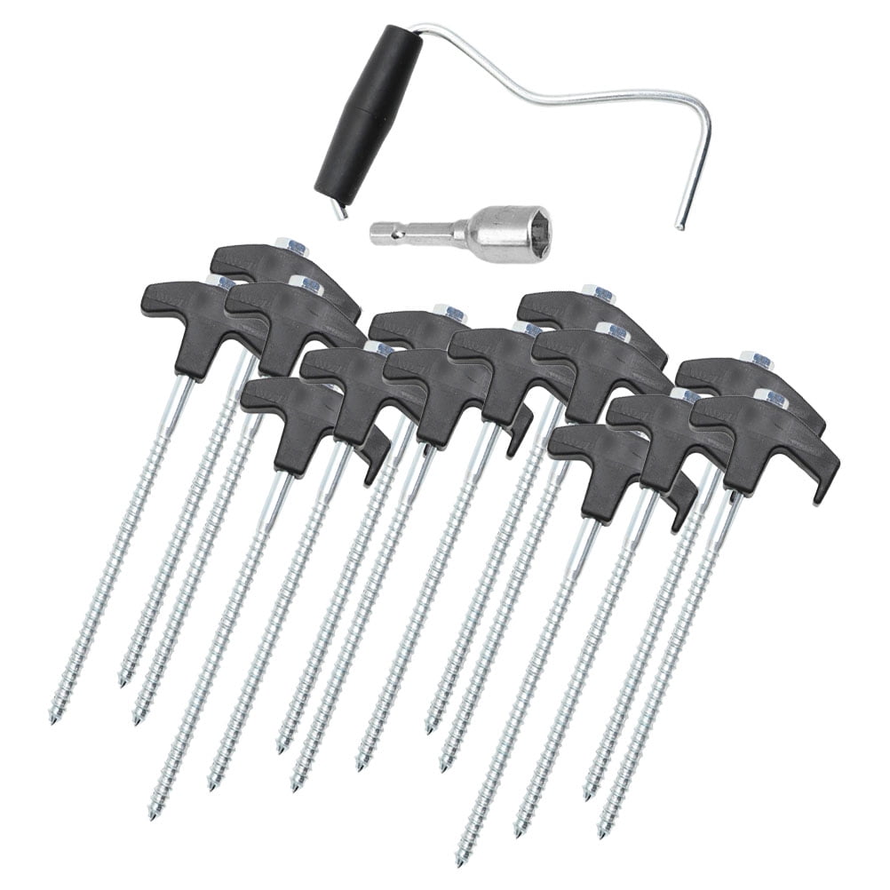 OUNONA Tree Stake Kit Heavy Duty Tent Stakes Tents Camping Pegs Black ...
