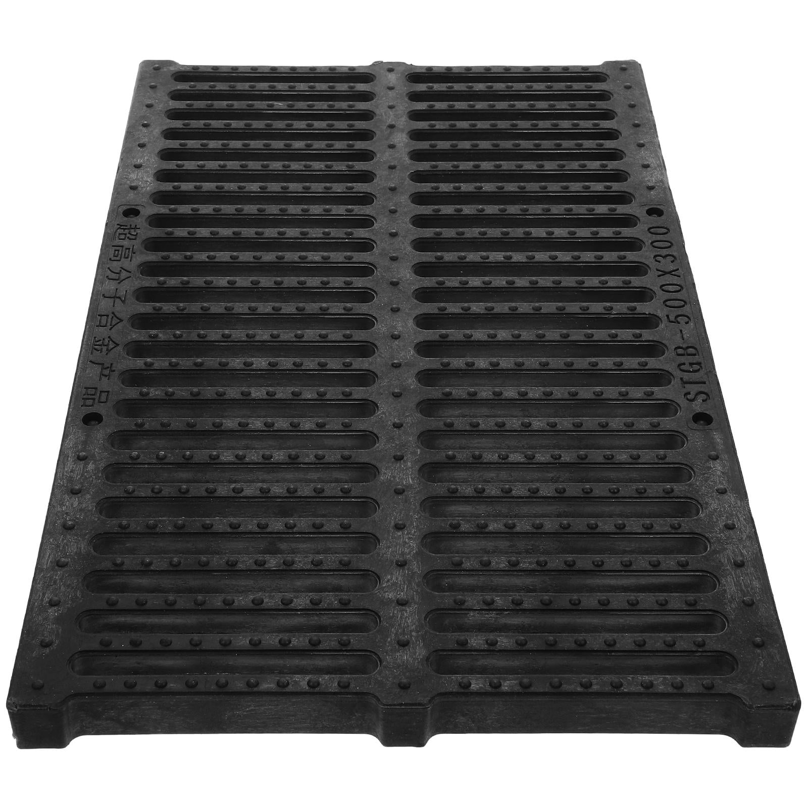 OUNONA Trench Cover Black Rectangular Rainwater Grate Sleek and ...