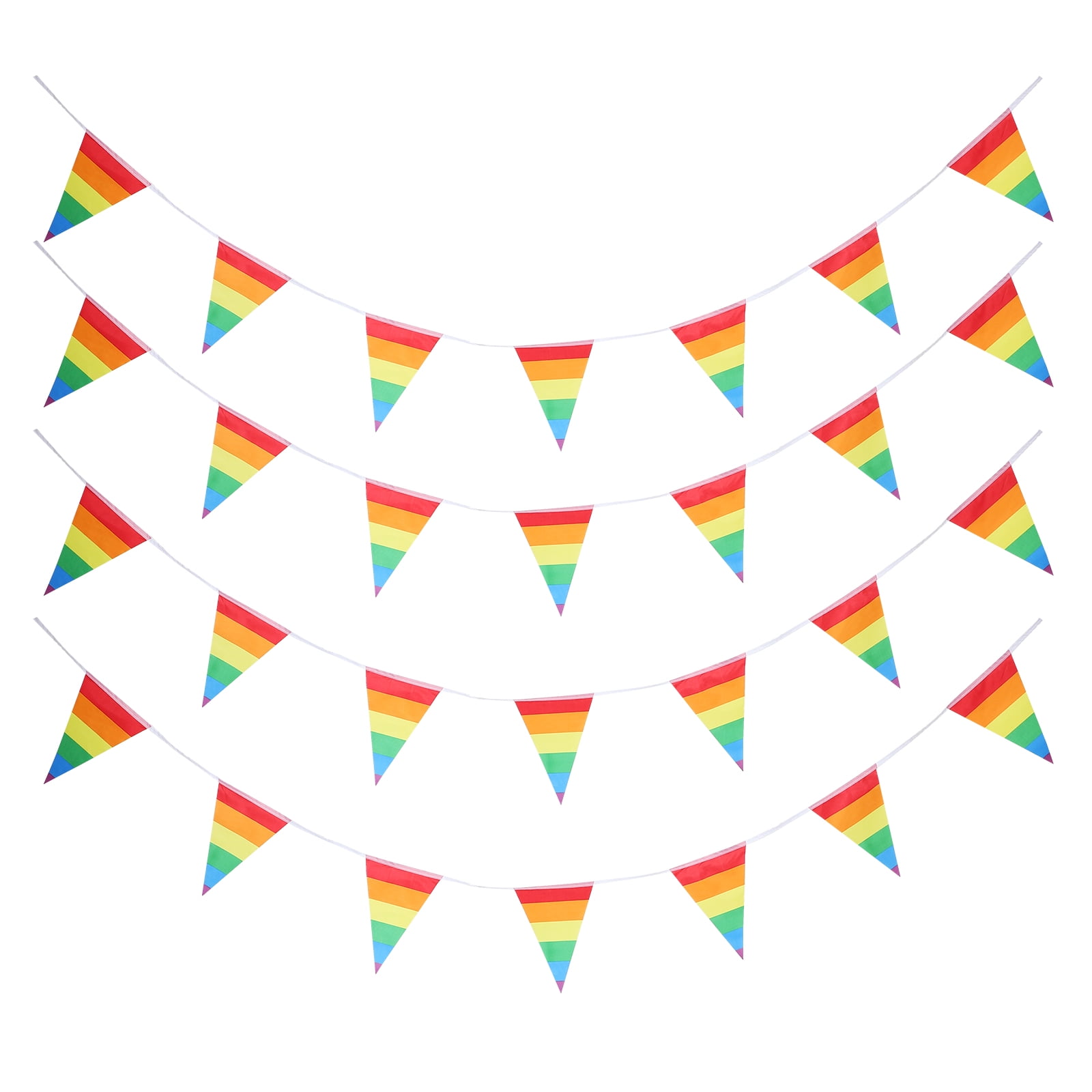 OUNONA Triangle Banner Flag Fabric Triangle Flag Party Bunting Banner ...