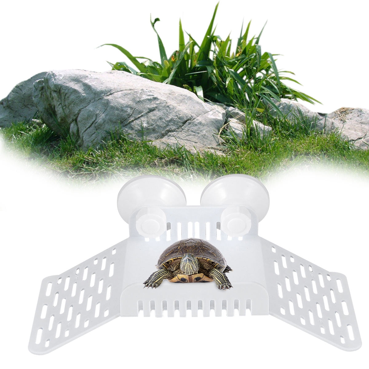 OUNONA Turtle Floating Island Aquarium Tortoise Basking Platform White ...