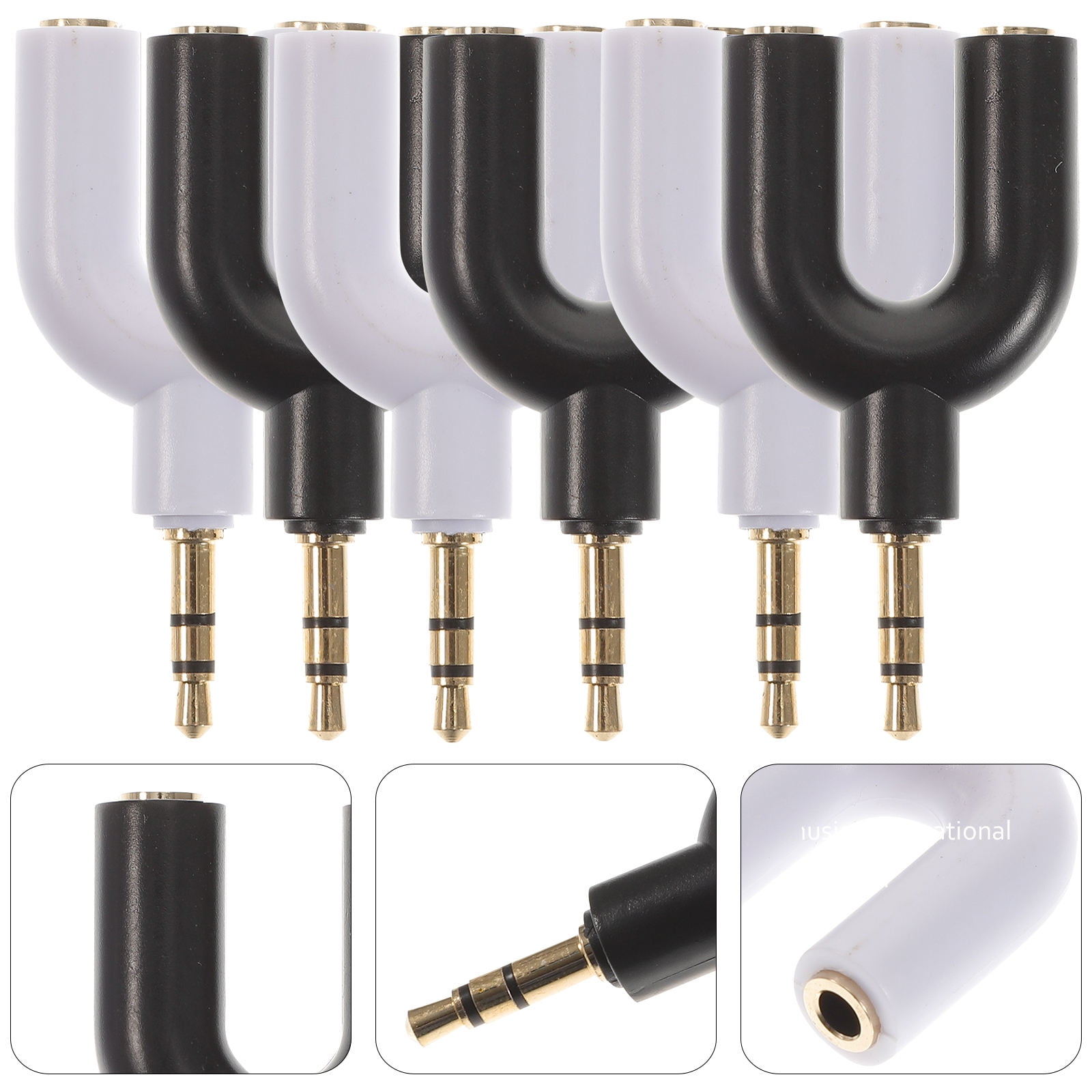OUNONA U Shape 3.5mm Headphone Adapter Y Splitter for Earphone with ...