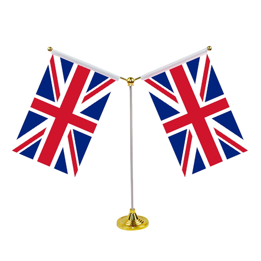 OUNONA UK Desktop Table Flags with Base, Britain Country Flag for Desk ...