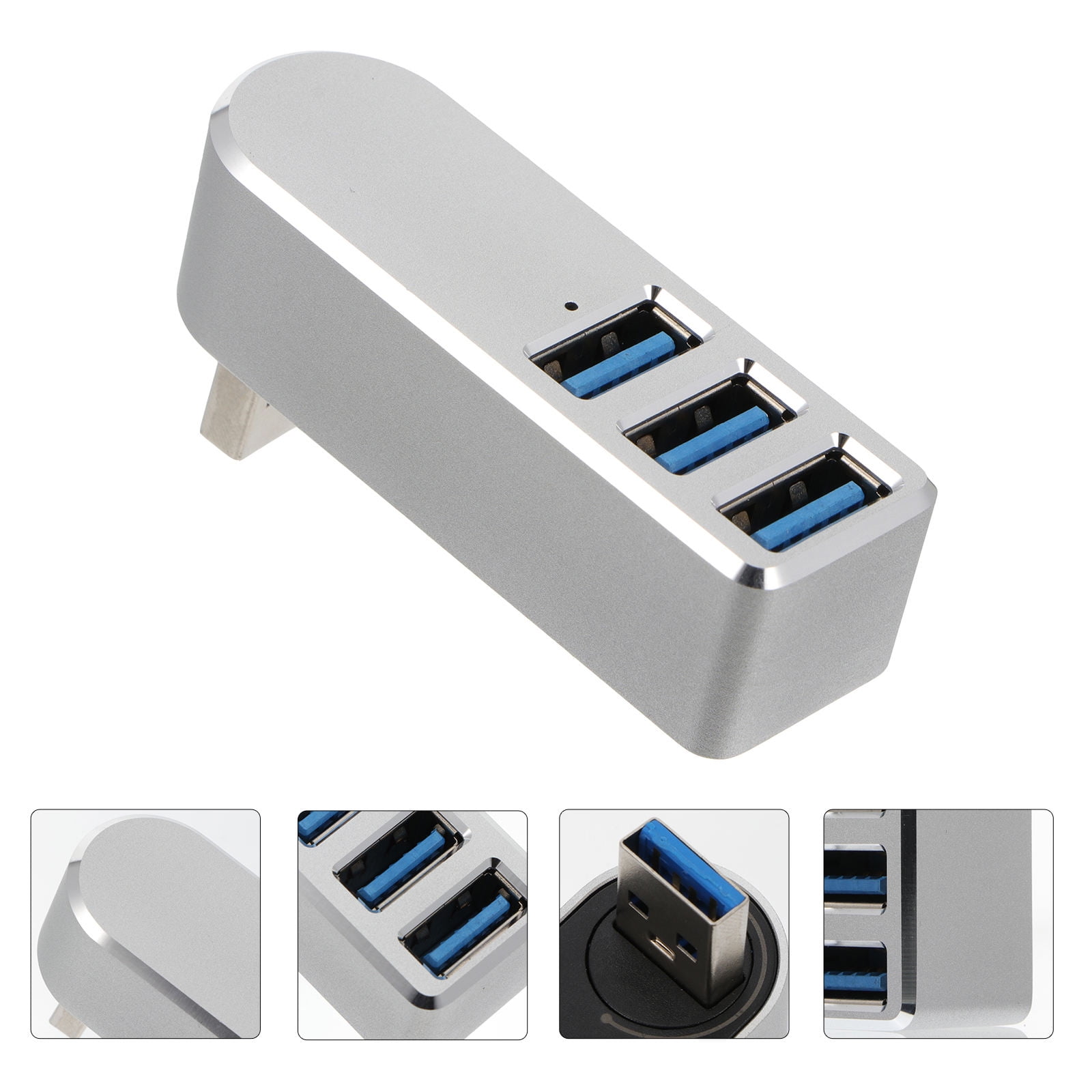 OUNONA USB Hub Expansion Transfer Adapter Aluminum Alloy USB 3.0 3-Port ...