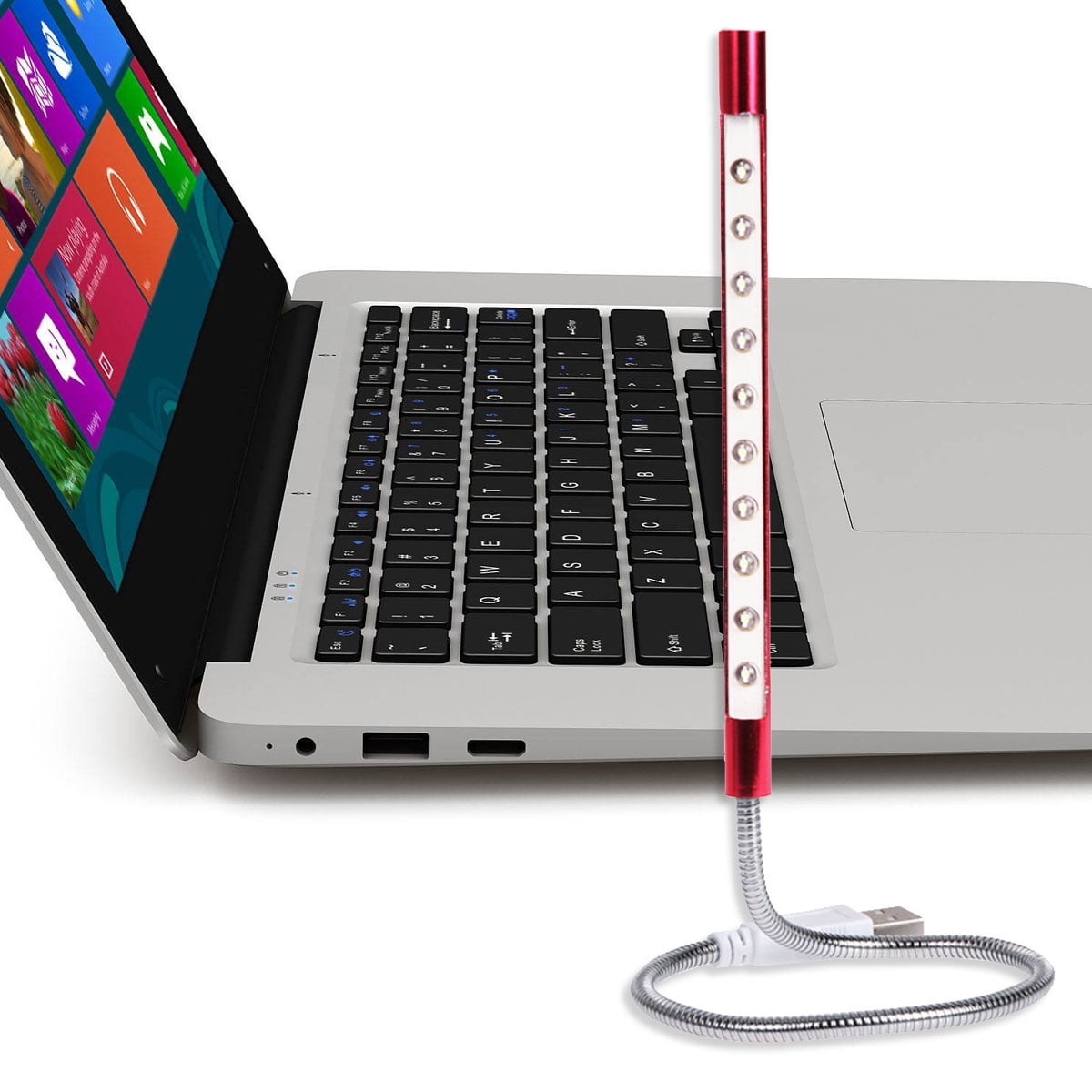 OUNONA USB Metal 10 LED Night Lamp Table Lamp PC Laptop Lamp Protecting ...