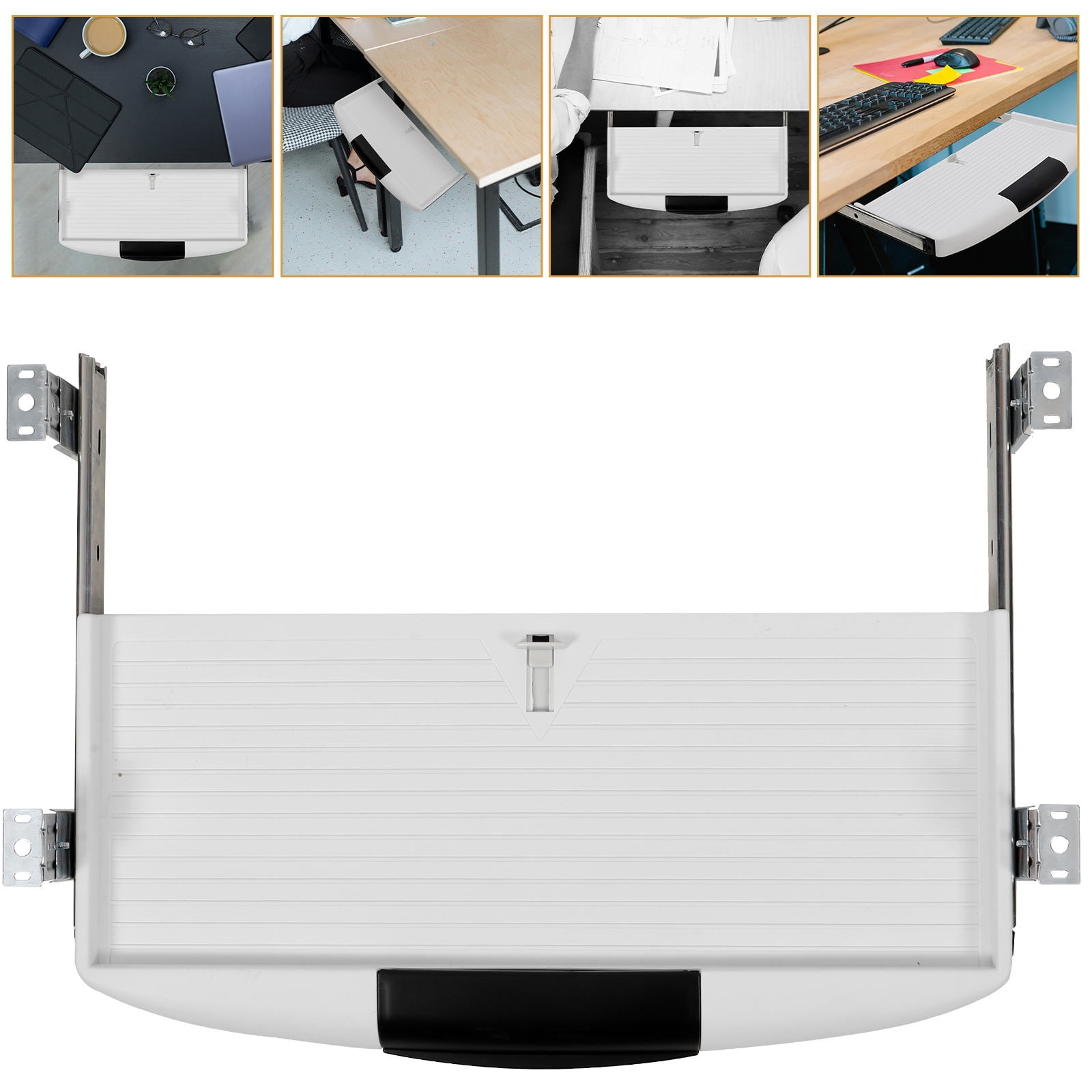 OUNONA Under Desk Keyboard Tray Hidden Drawer Keyboard Tray Office ...