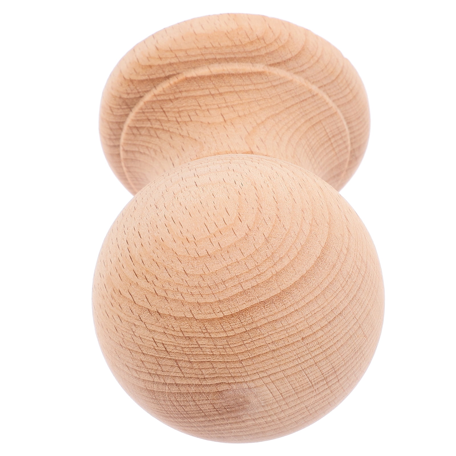 OUNONA Unfinished Wood Finials Decorative Fence Post for Curtain Rods ...
