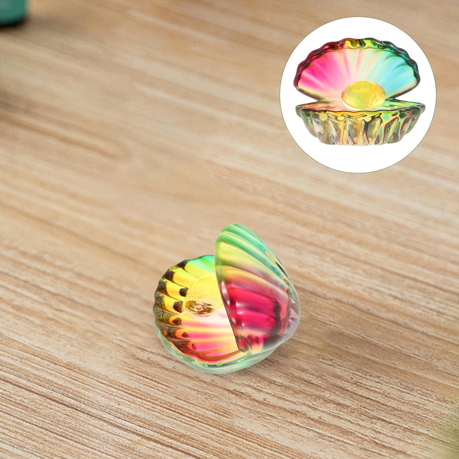 OUNONA Unique Glass Conch Shell Art Decor with Diamond Features Elegant ...