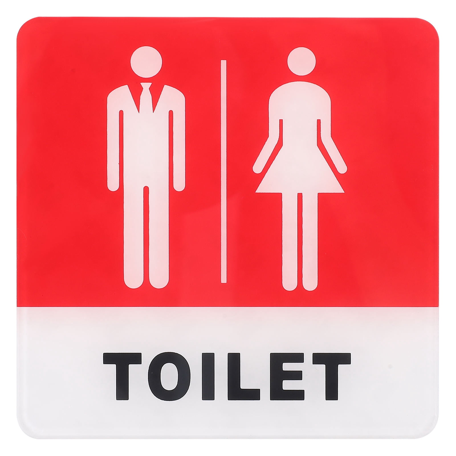 OUNONA Unisex Bathroom Sign for Office Use Adhesive Acrylic Restroom ...