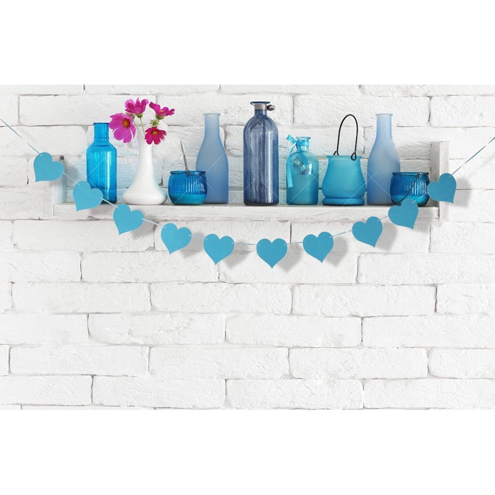 OUNONA Valentines Day Decorations Heart Banner Handmade Felt Adornment ...
