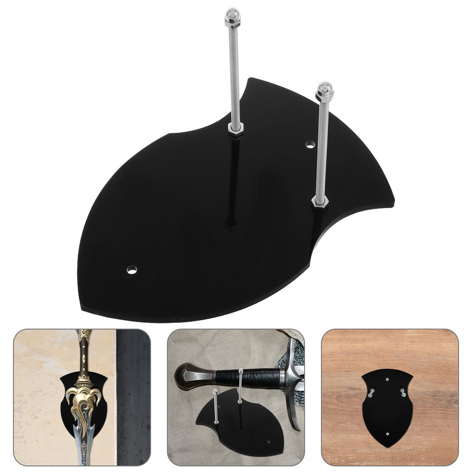 OUNONA Vertical Sword Stand Display Wall Mounted Sword Rack Sword ...