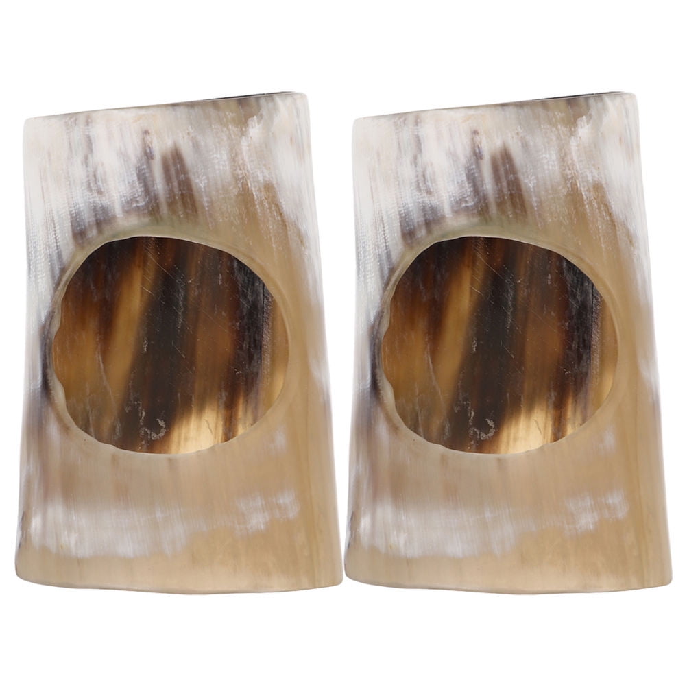 OUNONA Viking Drinking Horn Cup Holder Decorative Horn Stand Horn ...