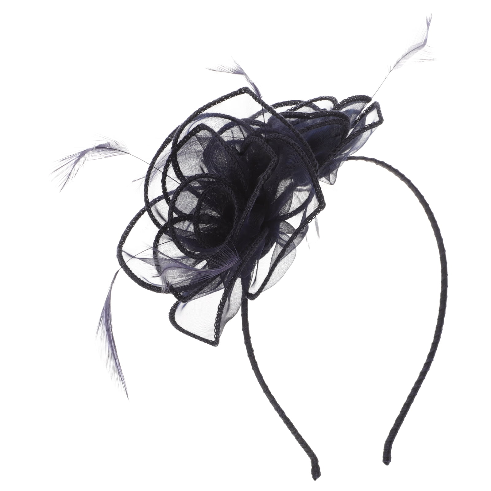 OUNONA Vintage Charm Fascinators Hats For Women In Dark Blue Flower ...