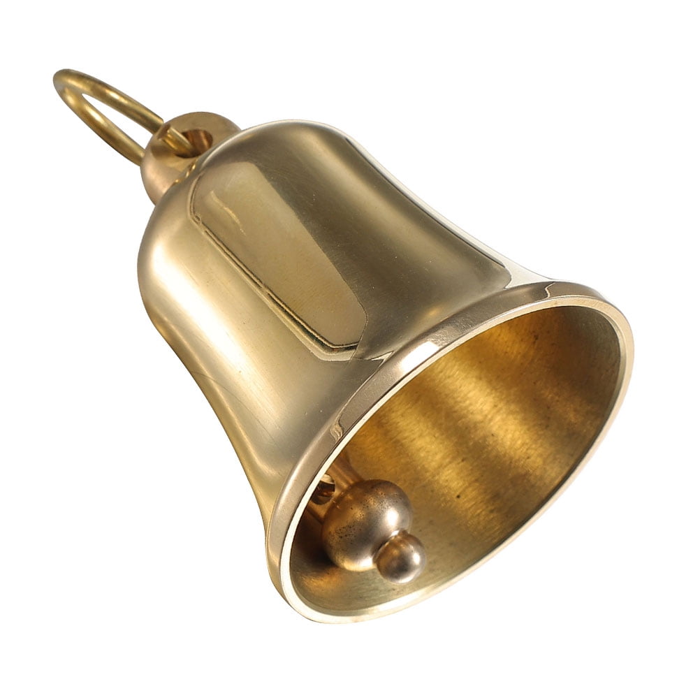 OUNONA Vintage Copper Bell Room Clock Decoration Bronze Retro Chime Golden - Walmart.com
