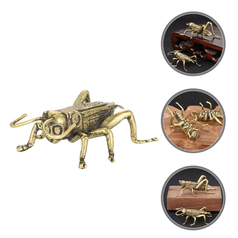 OUNONA Vintage Copper Cricket Statue Copper Figurine Creative Cricket ...