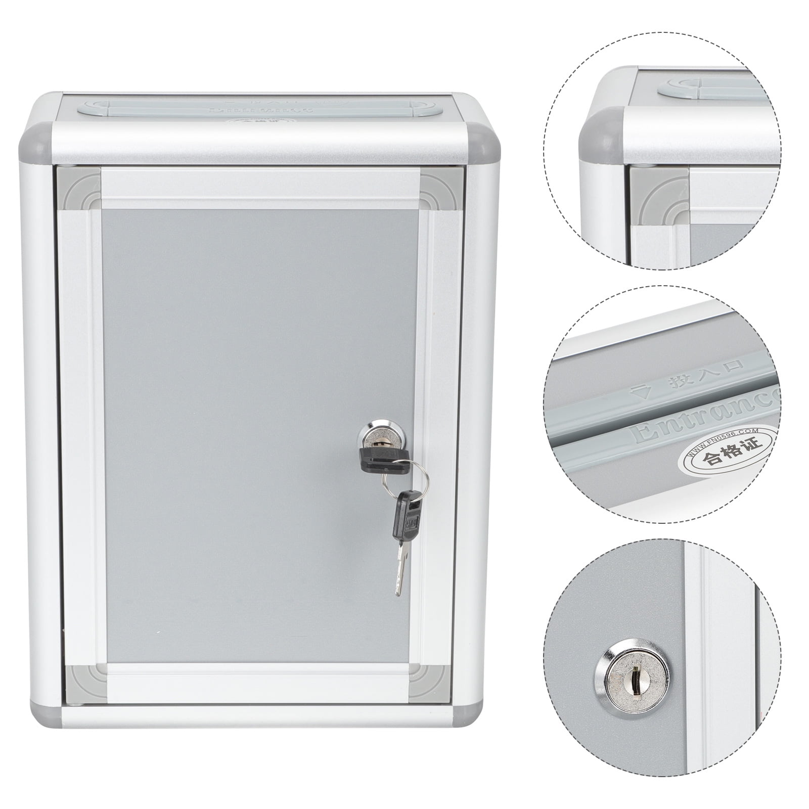 OUNONA Vintage Mailbox Letter Office Door Mailboxes Wall Mount Staff ...