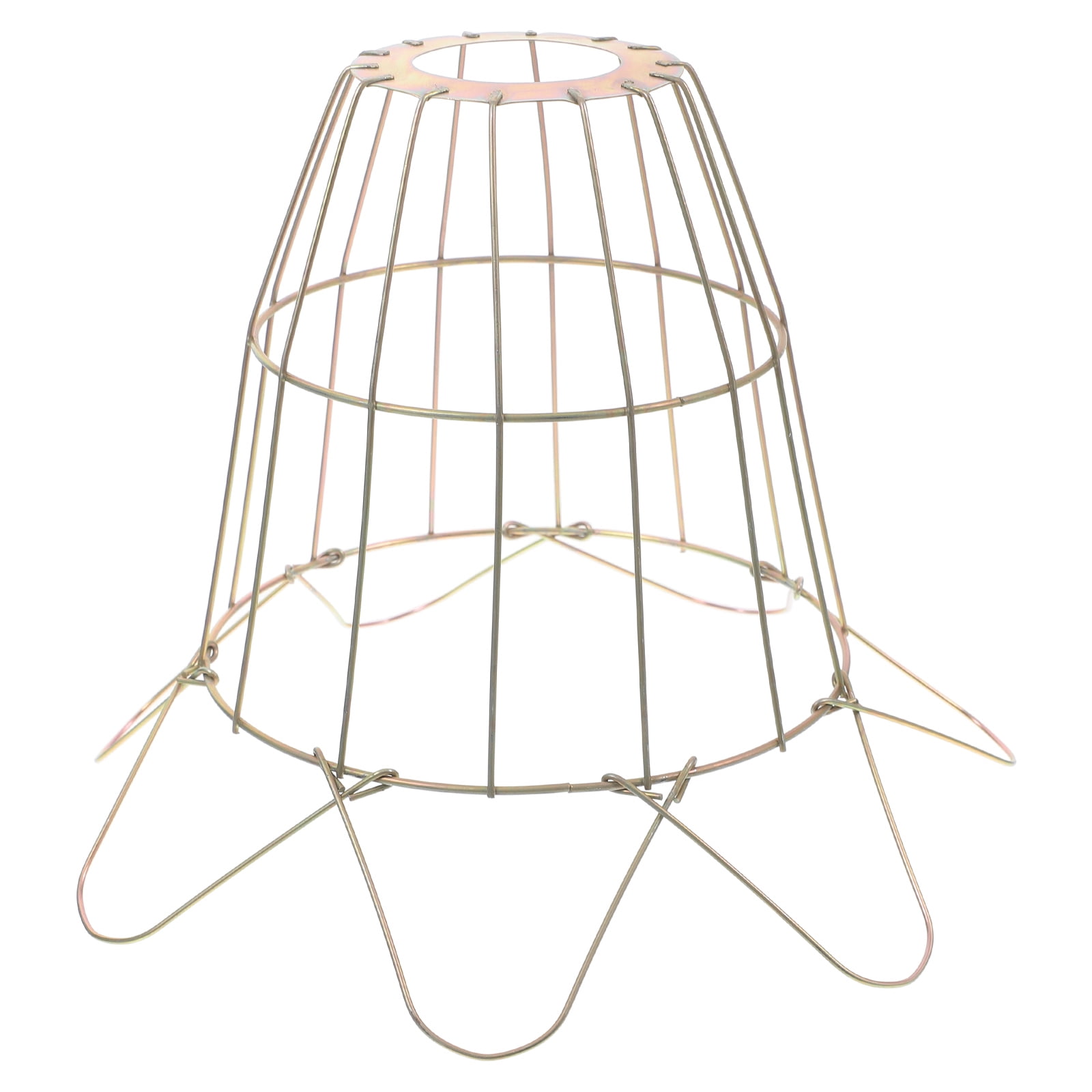 OUNONA Vintage Wire Lampshade and Metal Bulb Guard Industrial Lamp ...