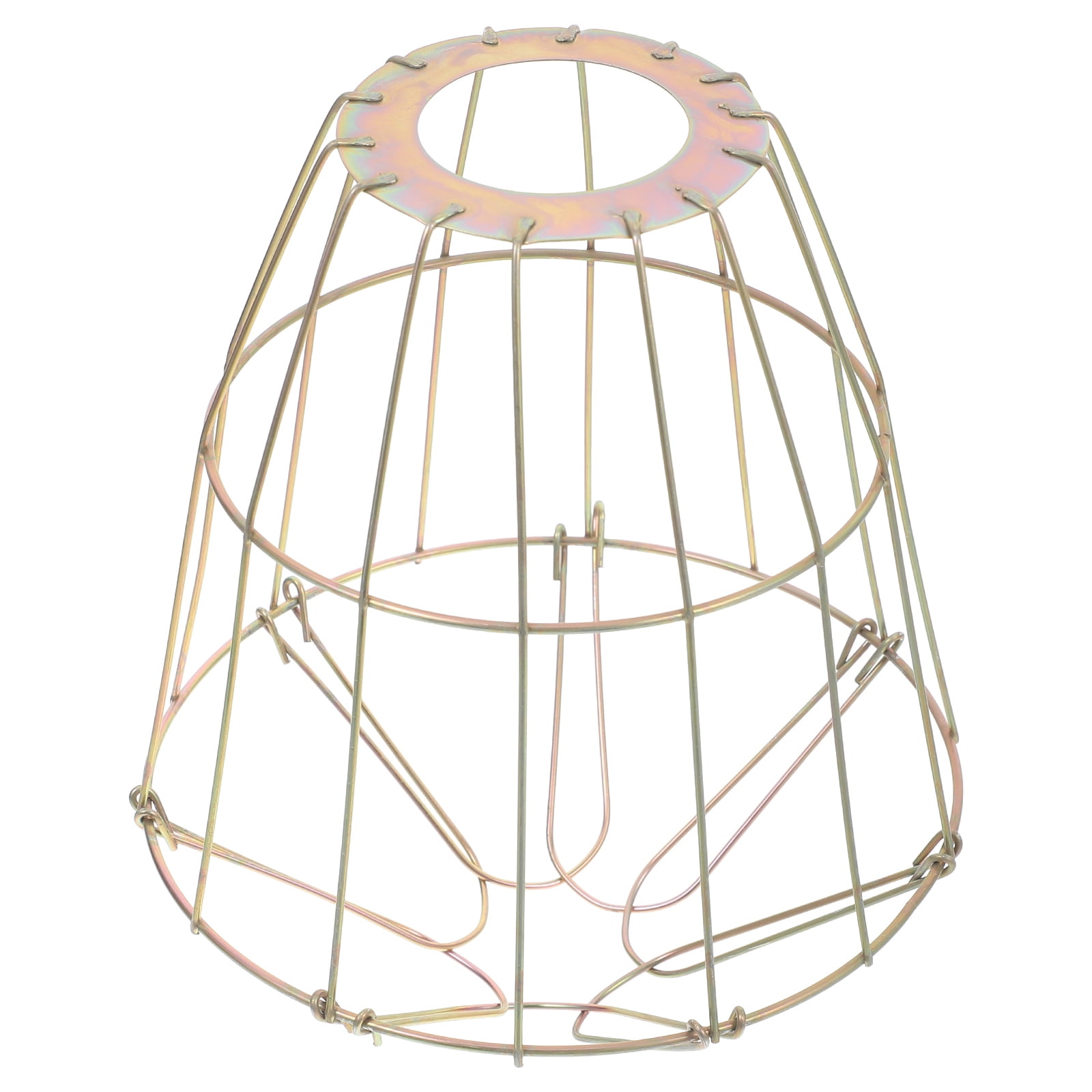 OUNONA Vintage Wire Lampshade and Metal Bulb Guard Industrial Lamp ...