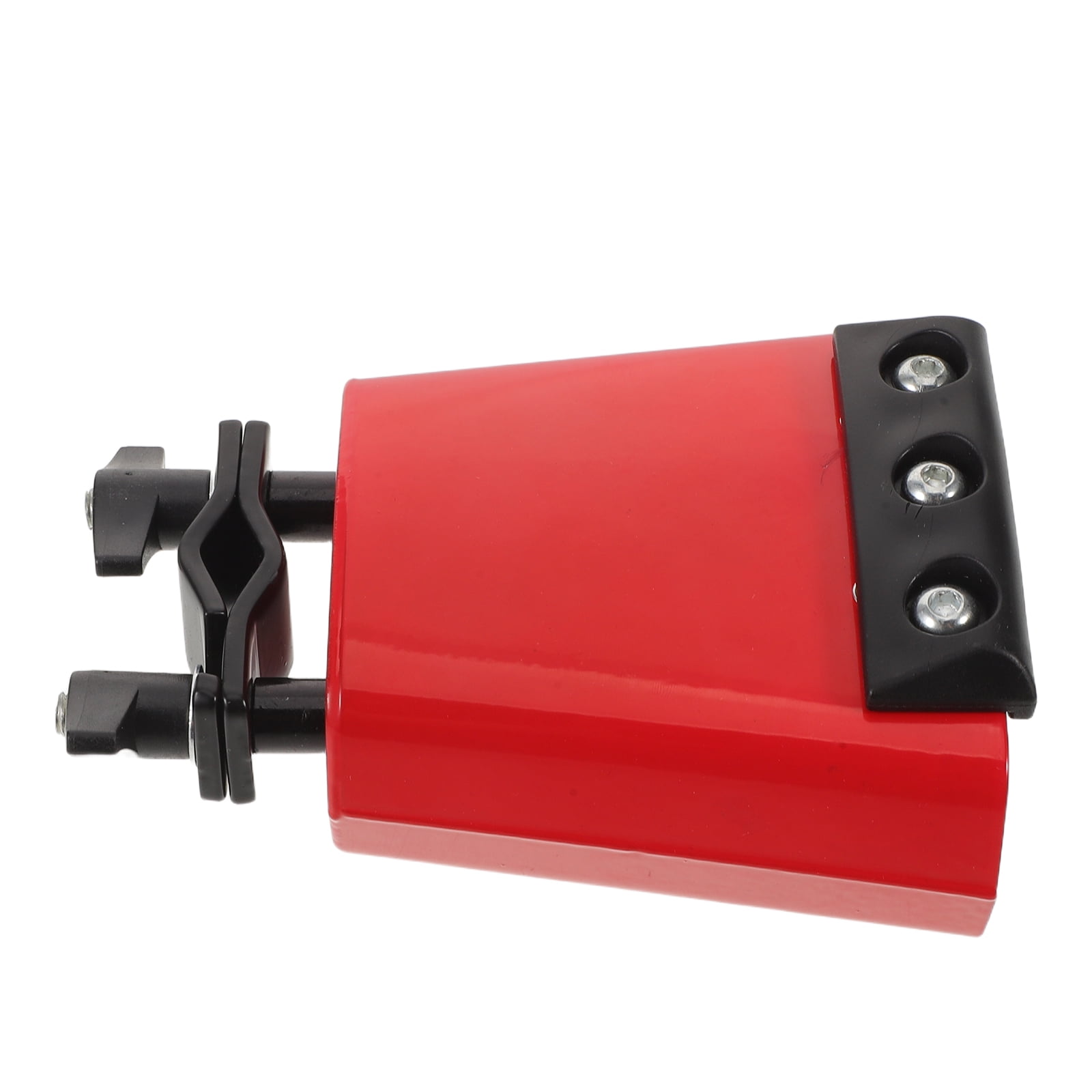 OUNONA Volume Control Red Metal Cowbell with Mountable Design for Drum ...