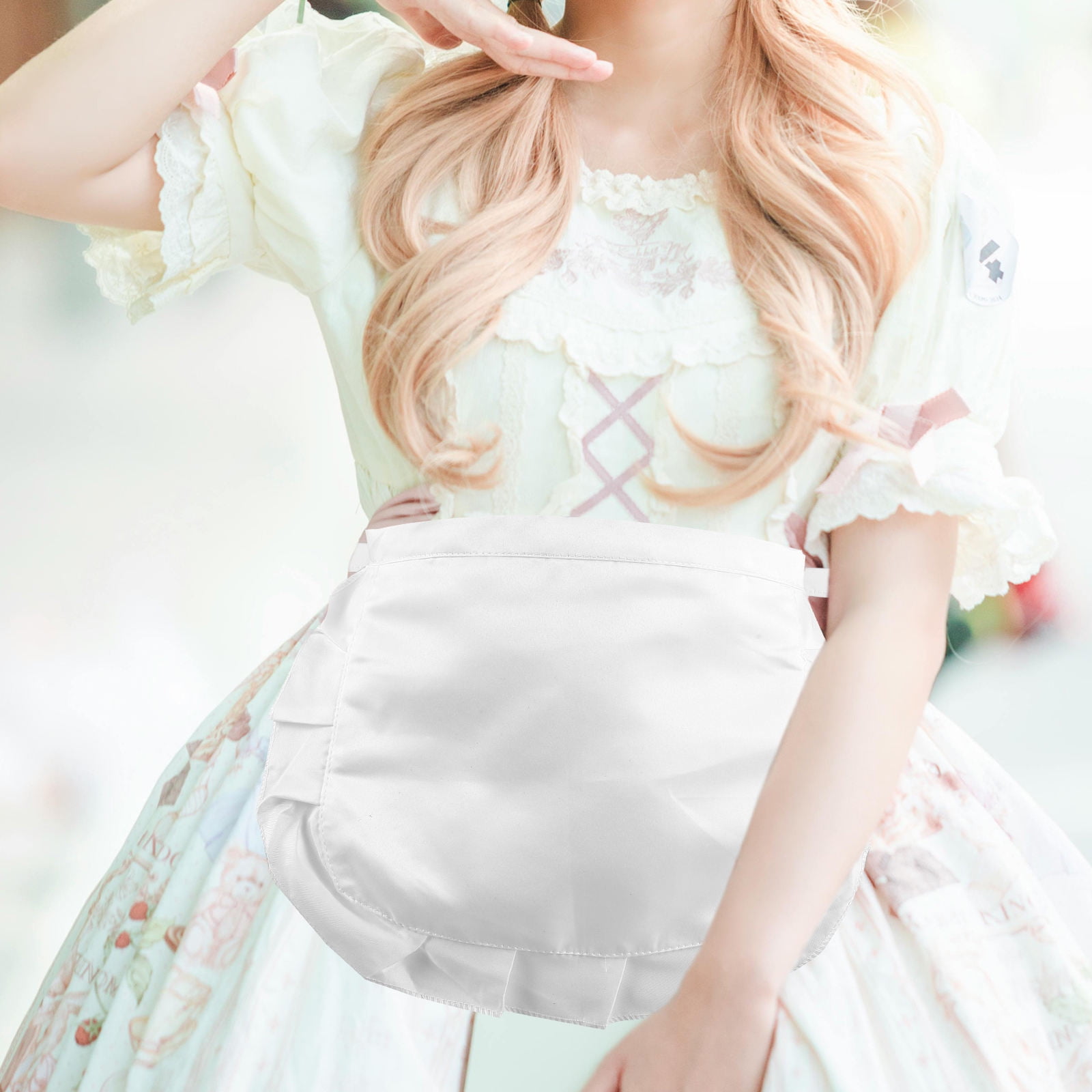 OUNONA Girls Waist Apron Girls Cosplay Waist Apron White Half Apron For ...