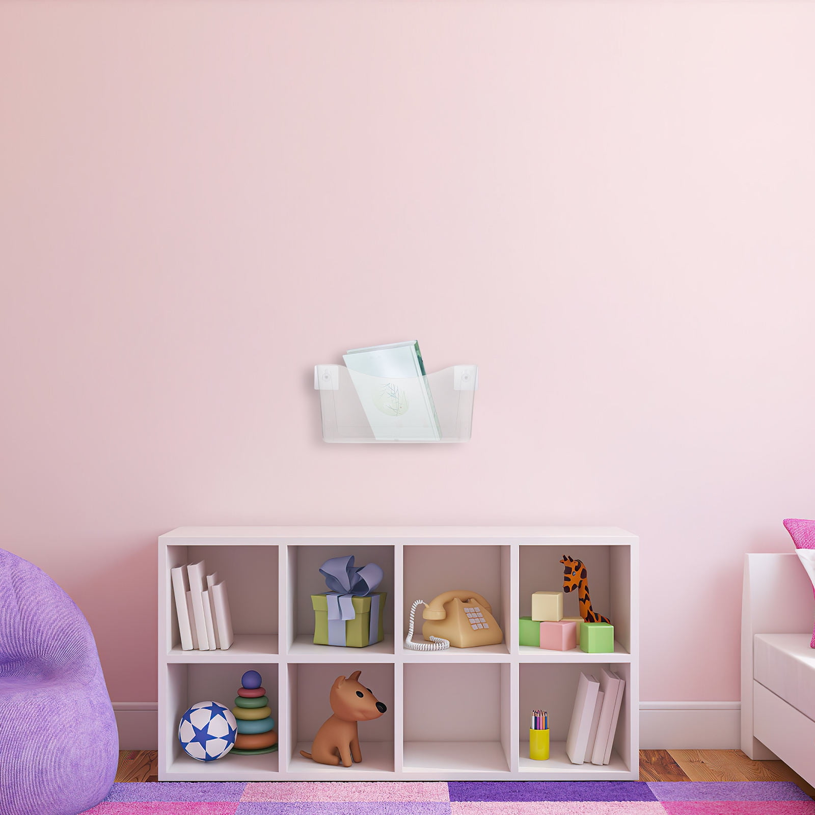 OUNONA Wall File Holder Wall Mail Organizer Wall Magazine Holder ...