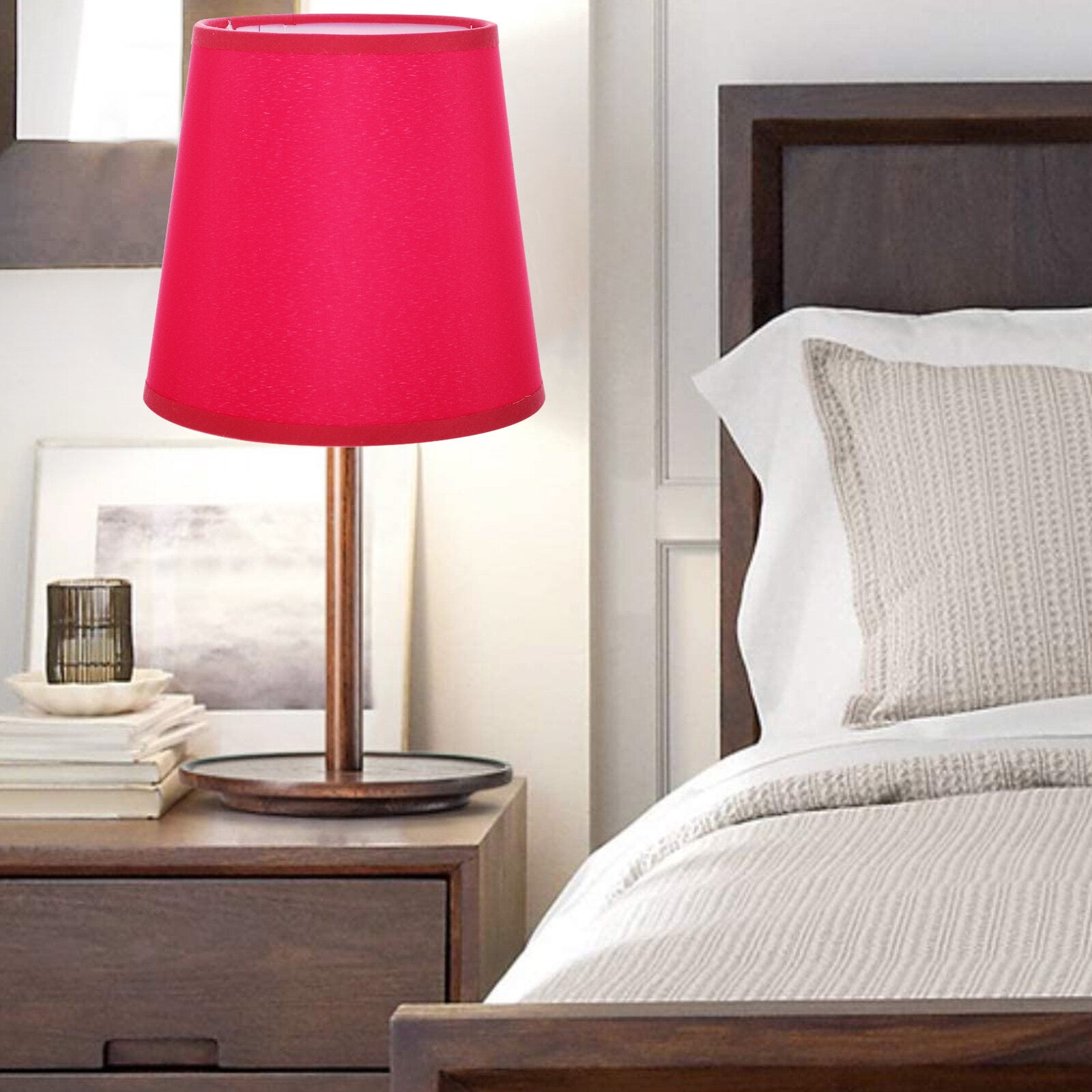 OUNONA Red Cloth Light Shade for Wall Lamp with Decorative Diffuse ...