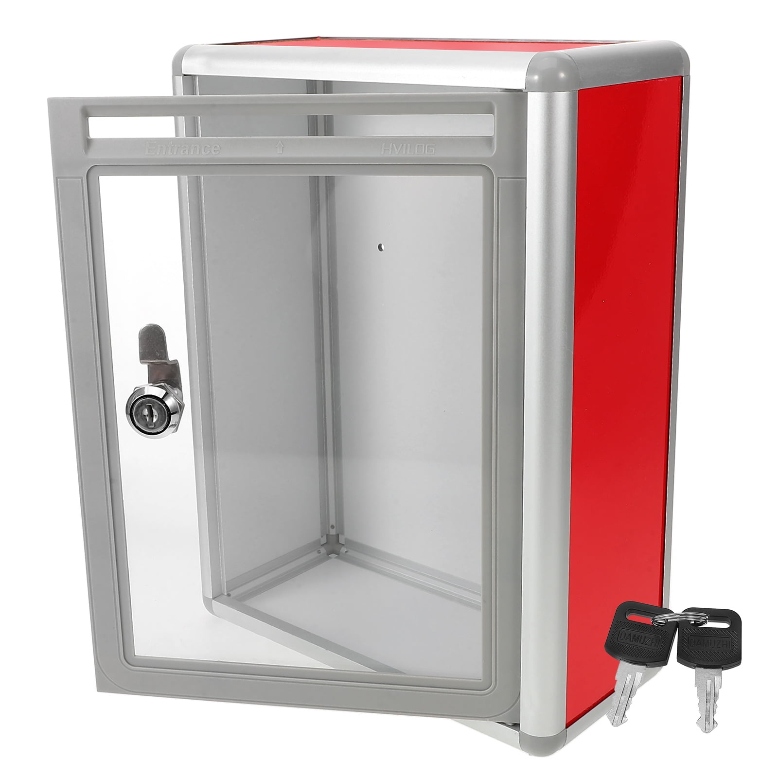 OUNONA Wall Mailbox Locking Storage Bins Key Mounted Mailboxes Ballot ...