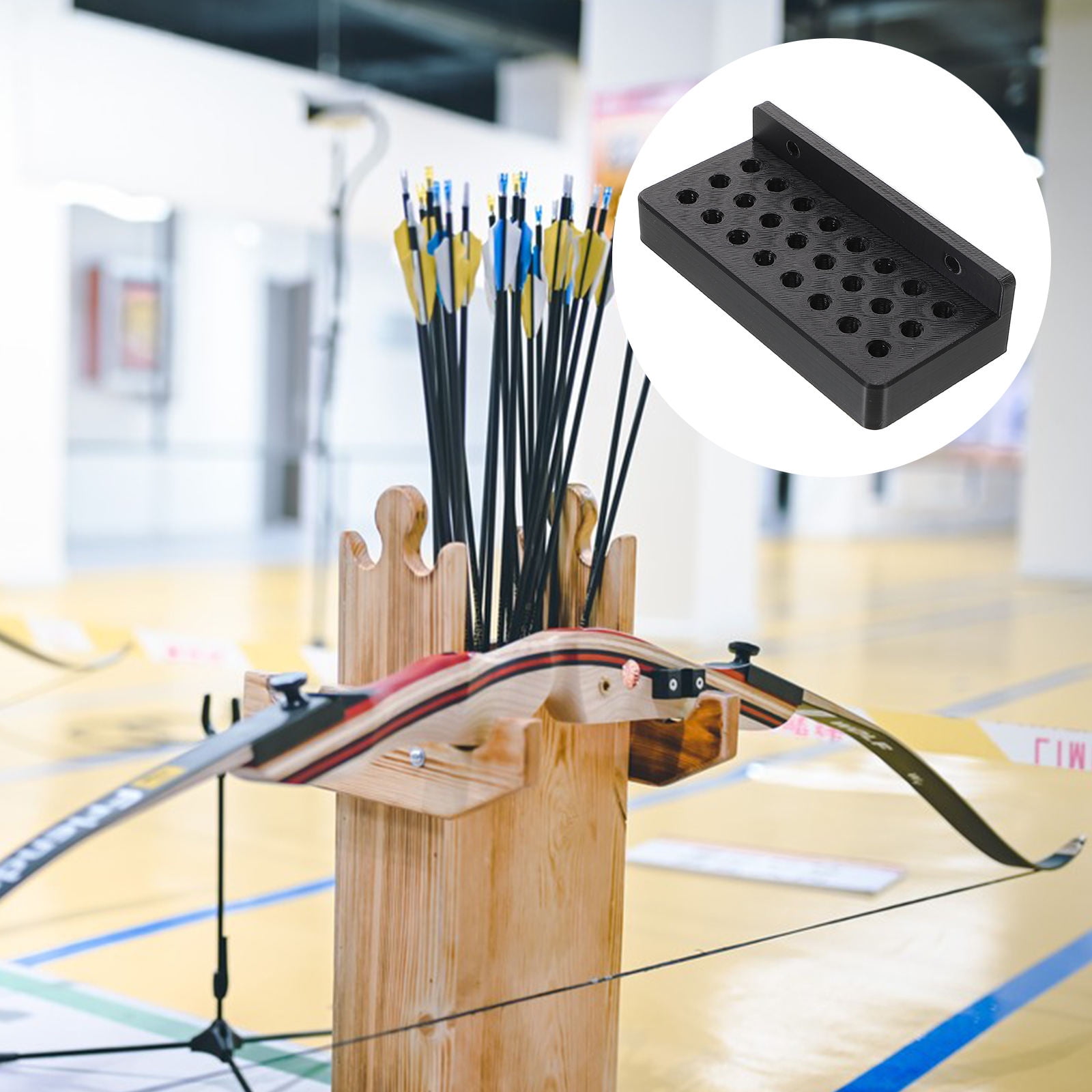 OUNONA Wall Mount Arrow Bracket Practical Arrow Holder Multiple Holes ...