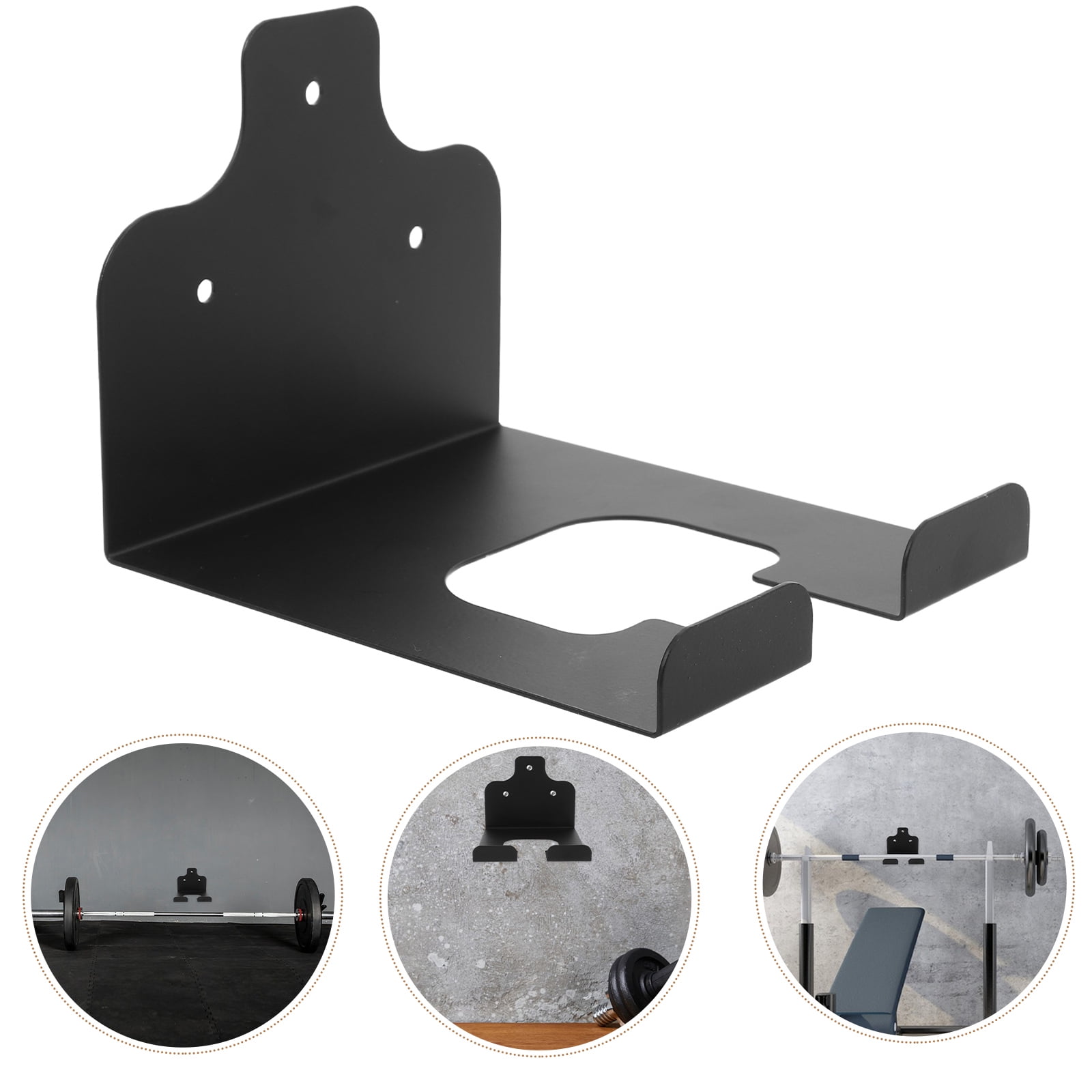 OUNONA Wall Mount Barbell Storage Holder Barbell Rack For Home Weight ...