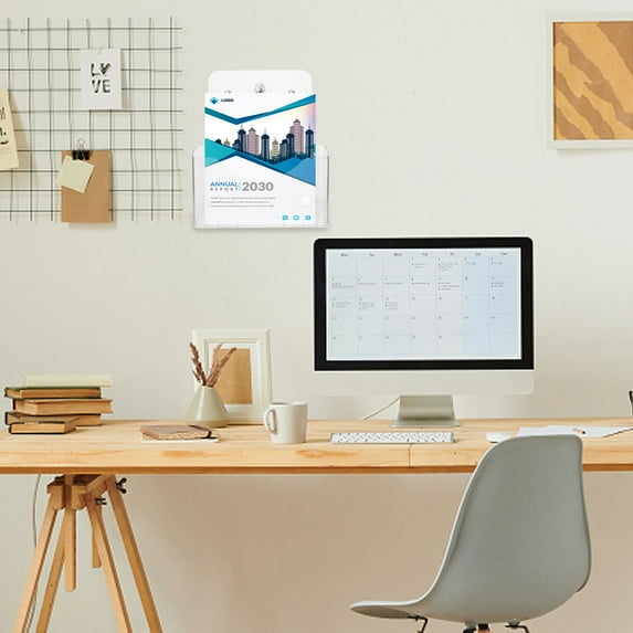 OUNONA Wall Mount File Organizer A4 Folder Magazine Rack Work Desk ...