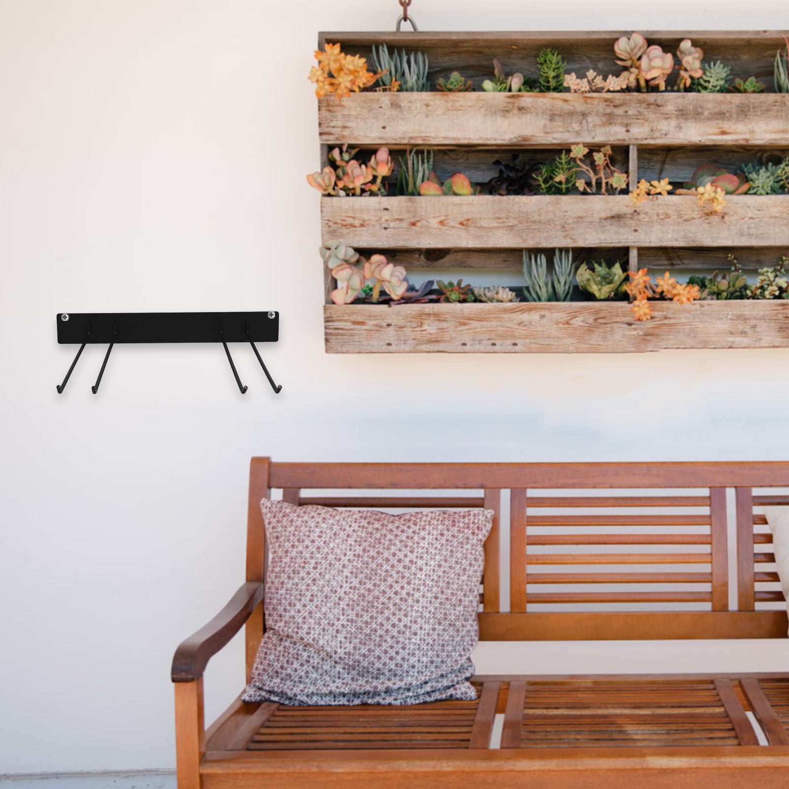 OUNONA Wall Mount Garden Tool Organizer Heavy Duty Metal Storage Rack ...